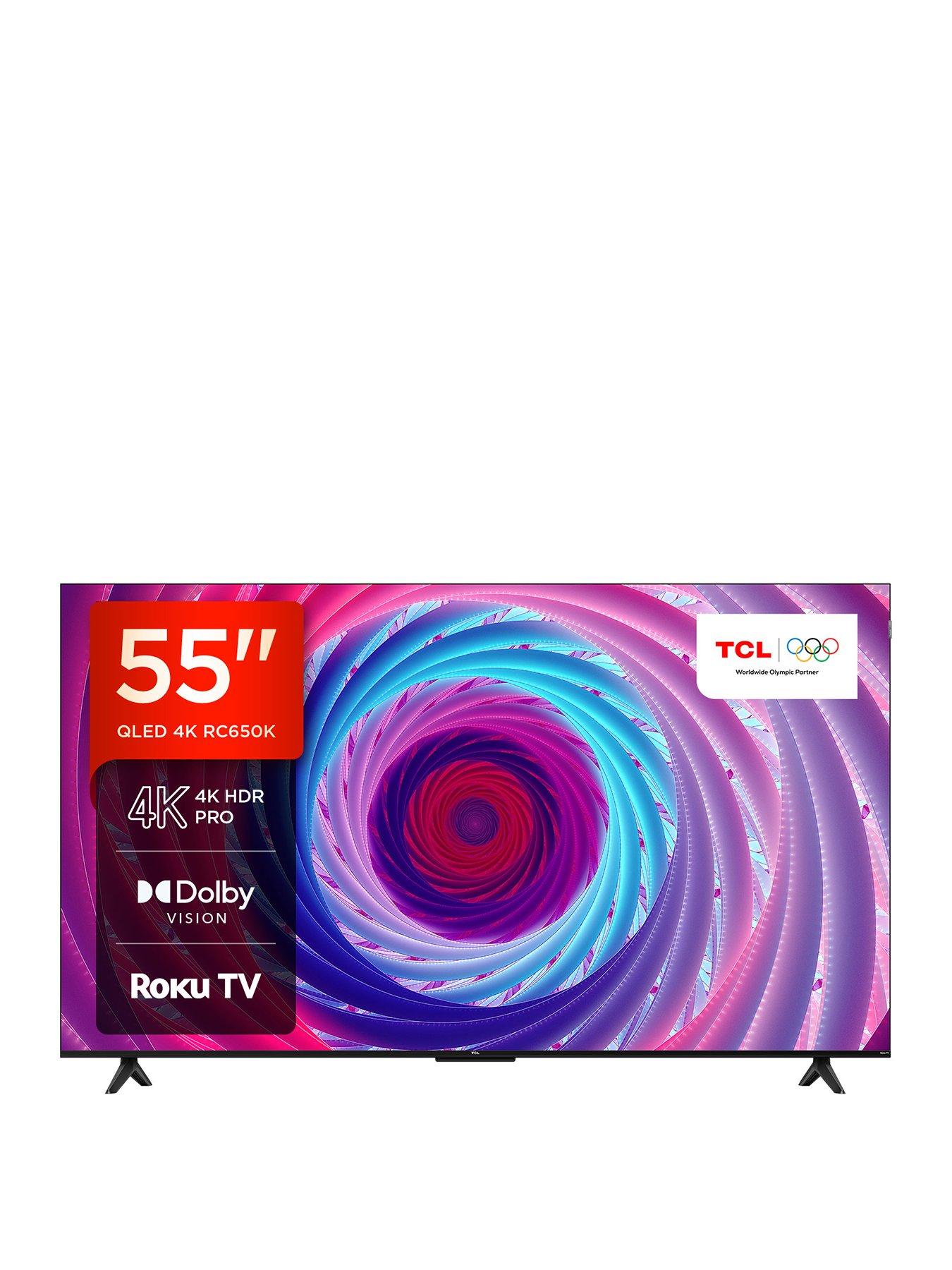 TCL 55RC650K Roku TV, 55-inch, 4K Ultra HD HDR, QLED, Smart TV | Very