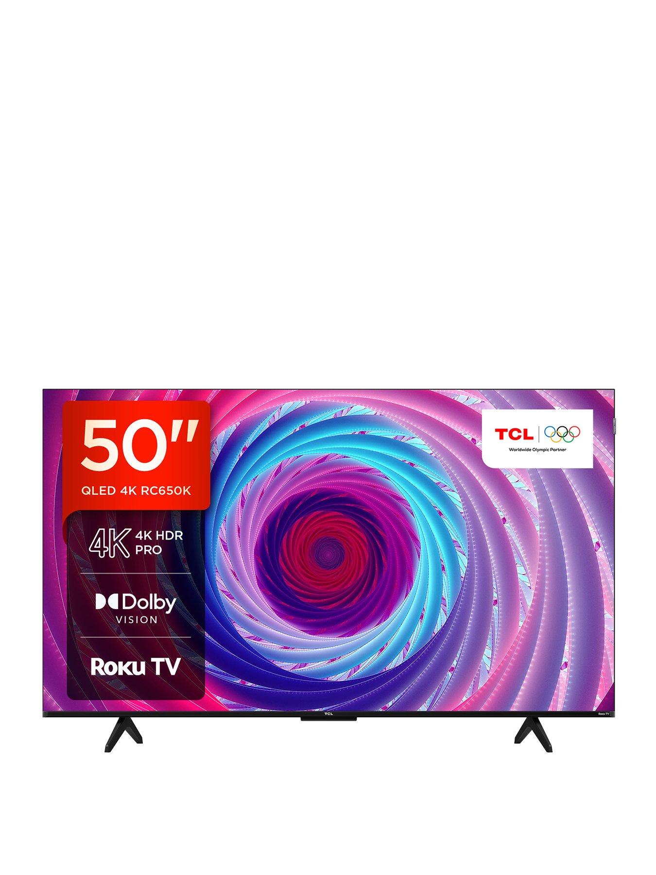 TCL 50RC650K Roku TV, 50-inch, 4K Ultra HD HDR, QLED, Smart TV | Very