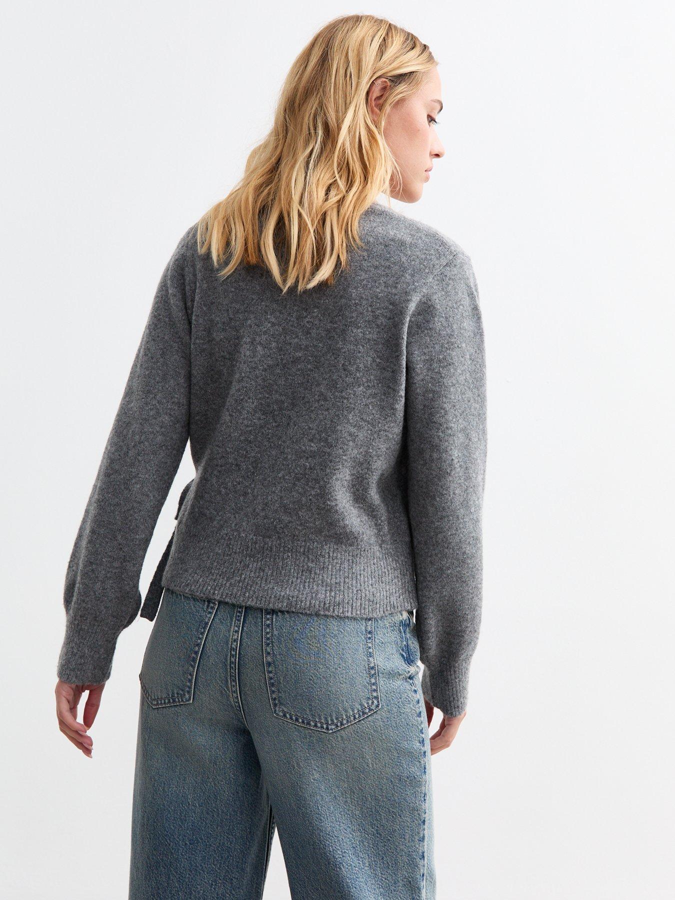 New Look Knit Wrap Jumper - Grey | Very