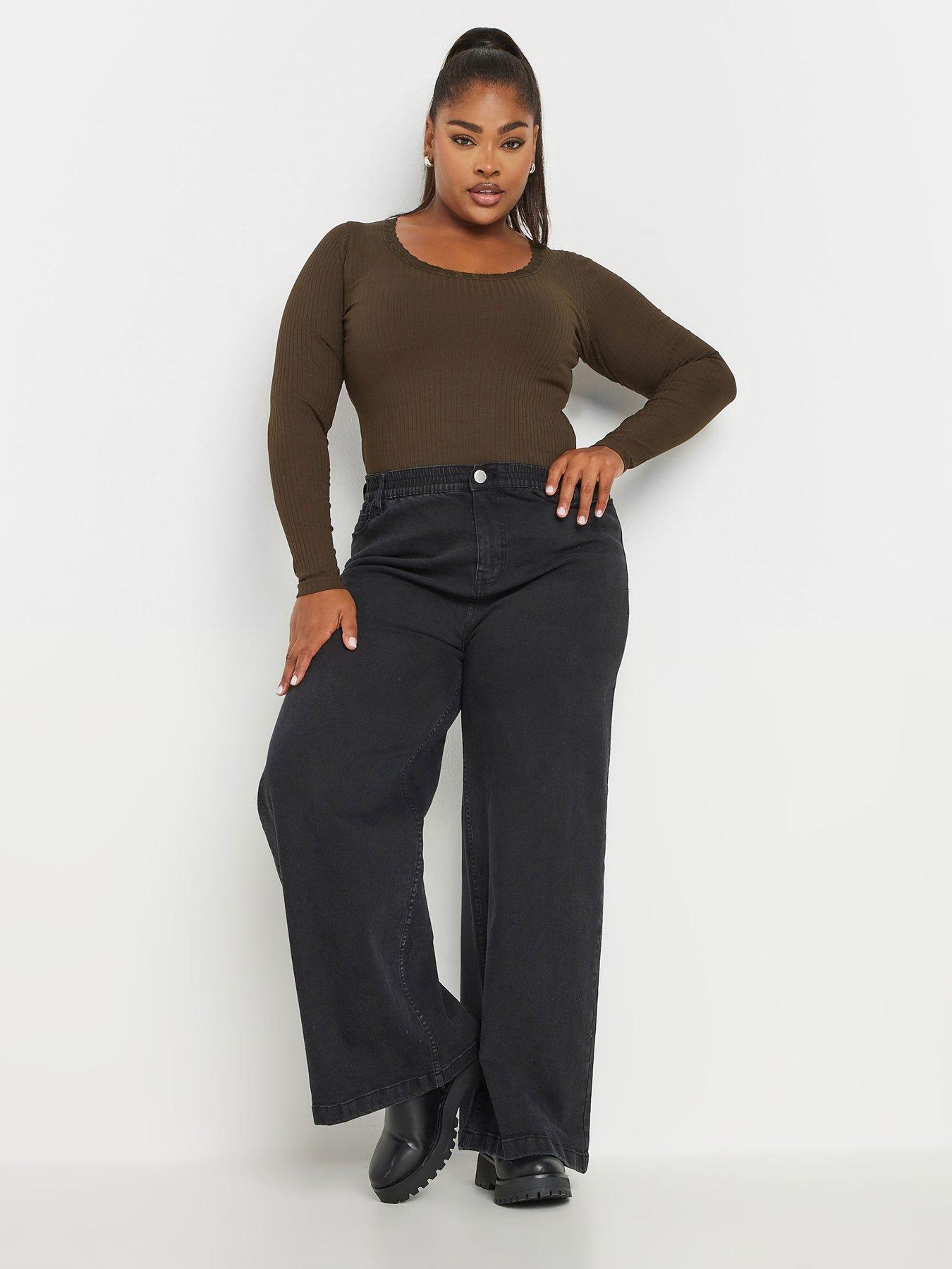 Yours Curve Rib Lace Body Suit | Very