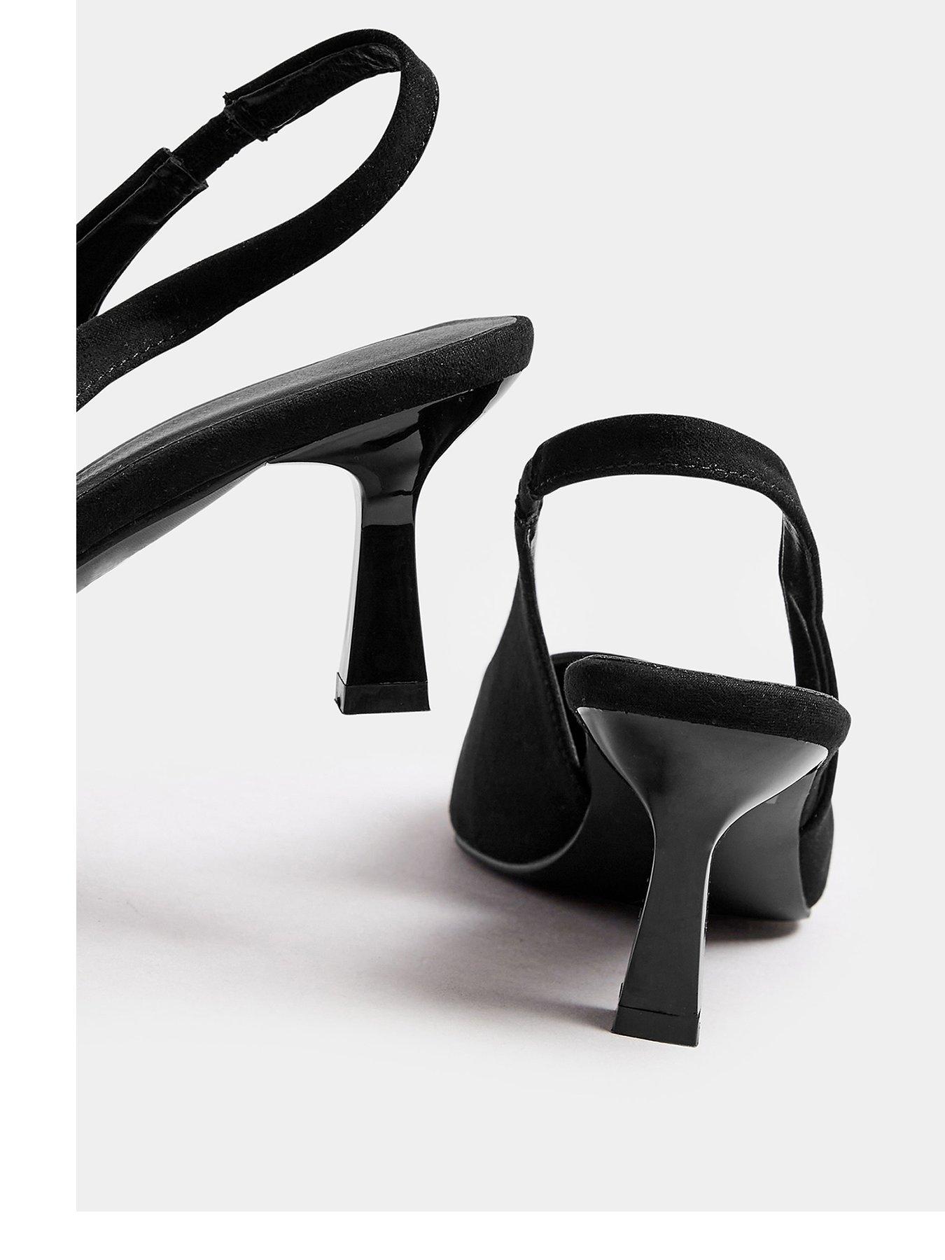 Yours Extra Wide Fit Slingbacks - Black | Very