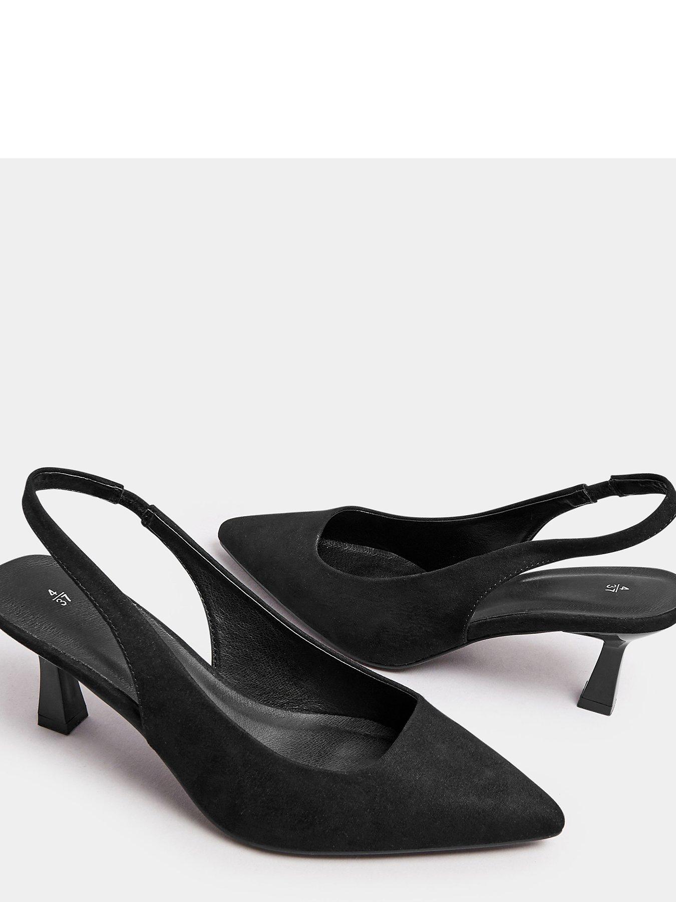 Yours Extra Wide Fit Slingbacks - Black | Very