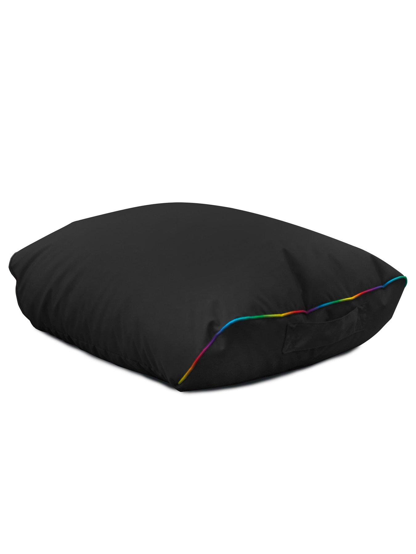 rucomfy Black Rugame Gamer Bean Bag Footstool- Led | Very