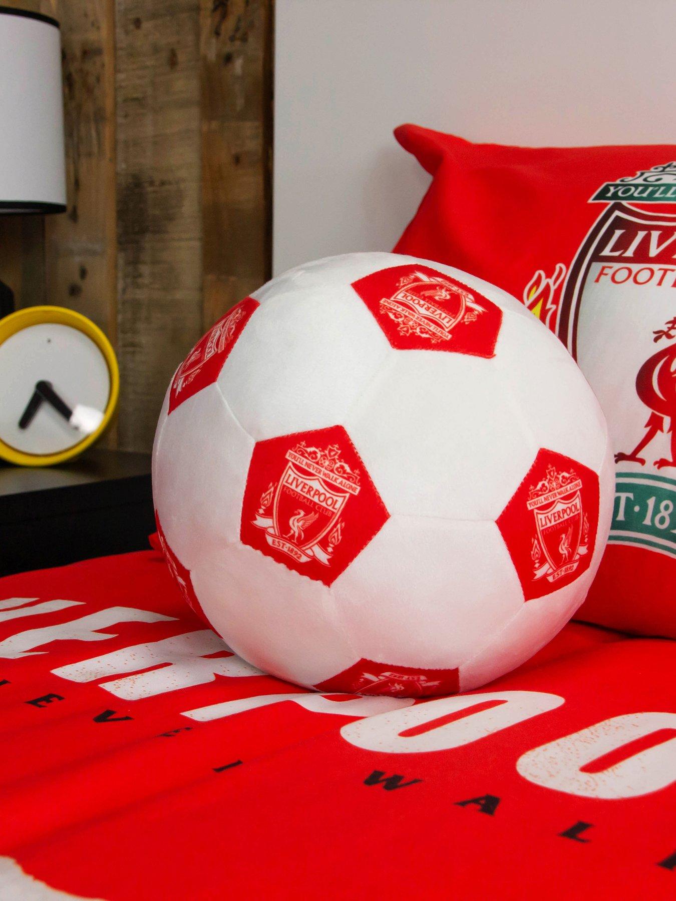 Liverpool FC Football Shaped Cushion - White/Red | Very