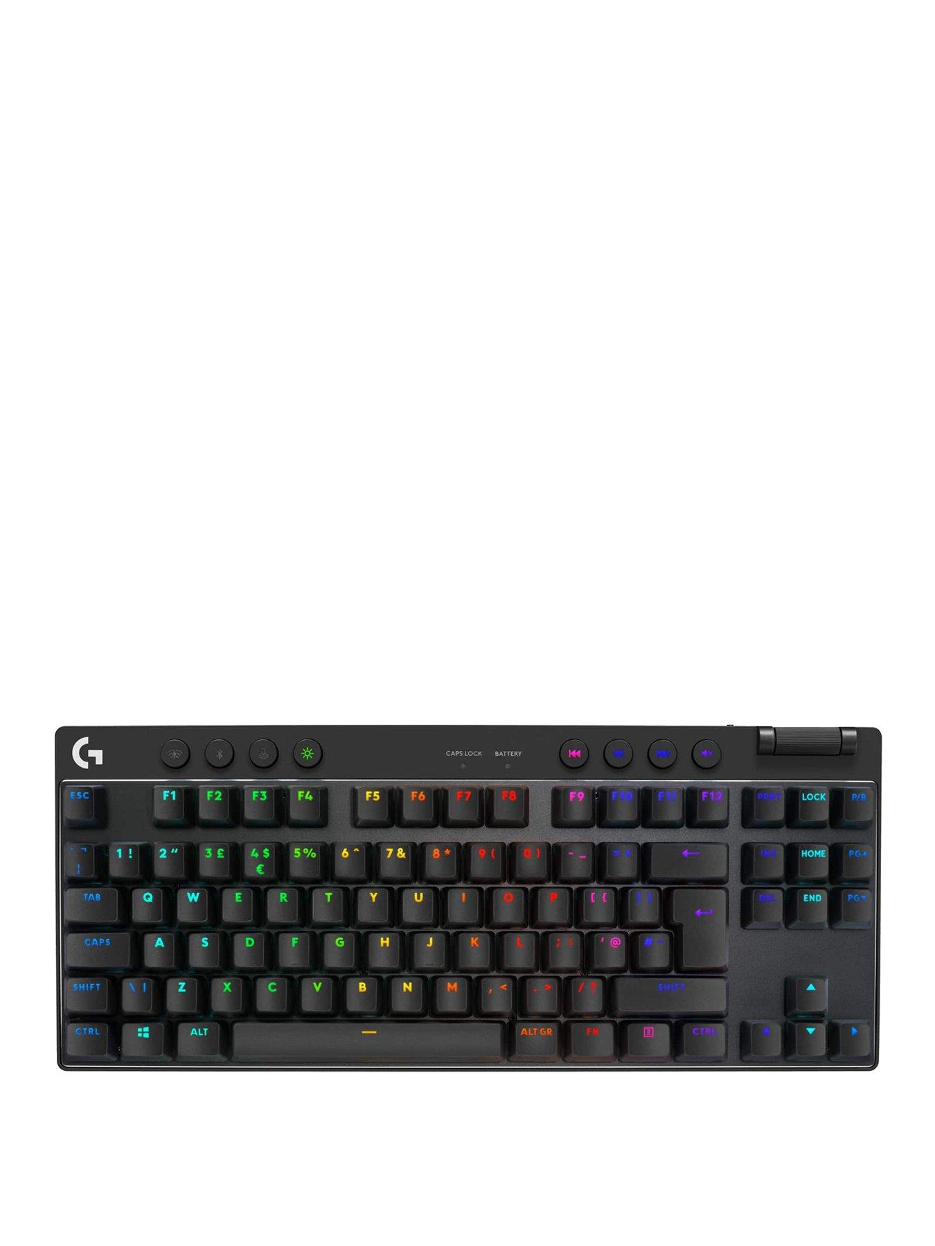 LogitechG G PRO X TKL LIGHTSPEED Wireless Gaming Keyboard - Black | Very