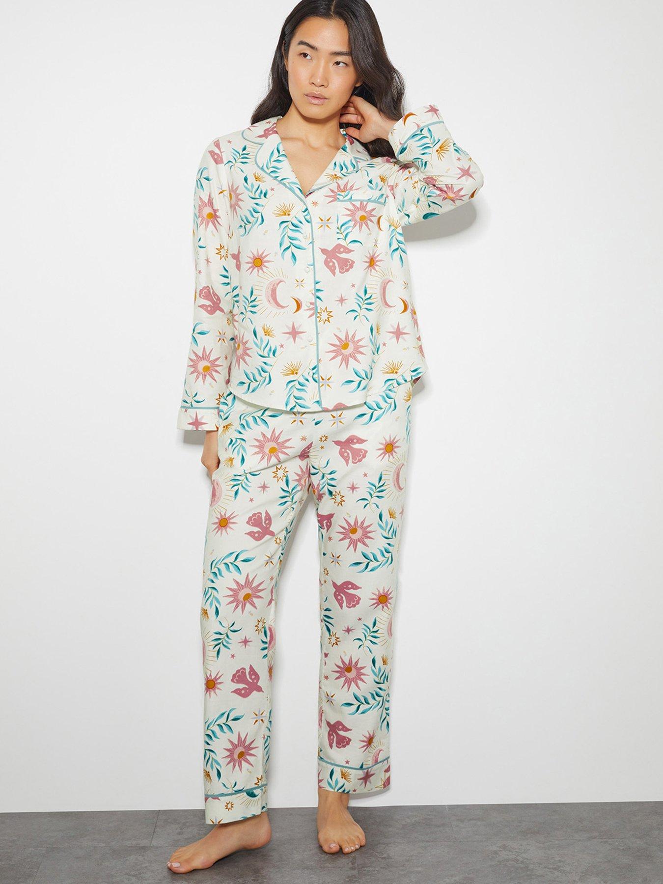 Monsoon Celeste Print Pyjamas Set - Cream | Very