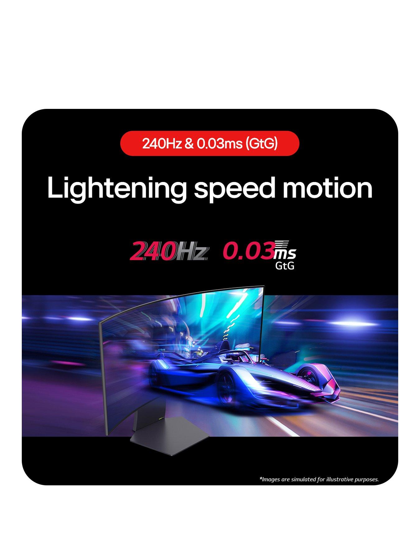 LG 34" UltraGear Ultra-WQHD OLED 240Hz Curved Gaming Monitor | Very