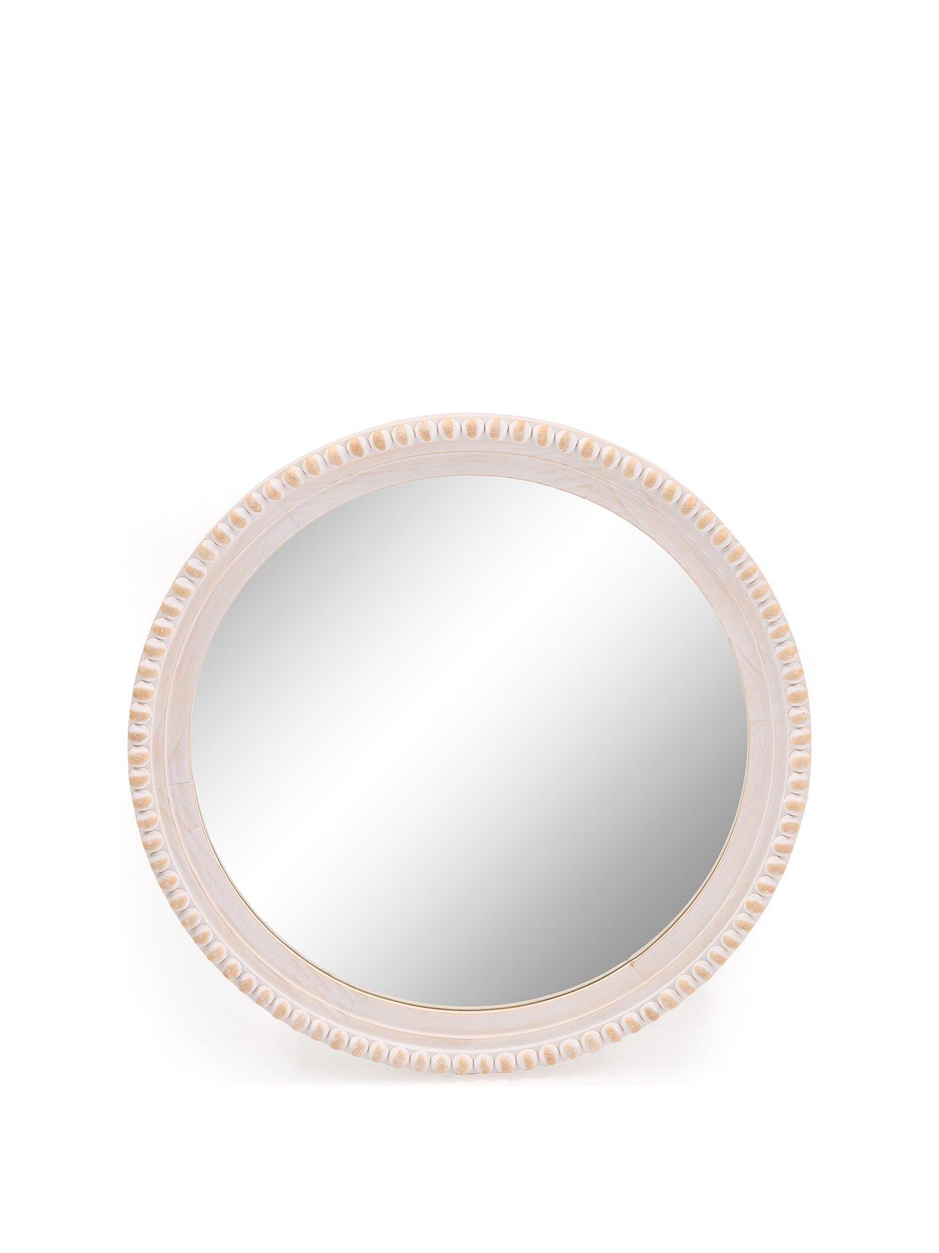 Very Home Wooden Bobbin Circle Mirror 60cm | Very