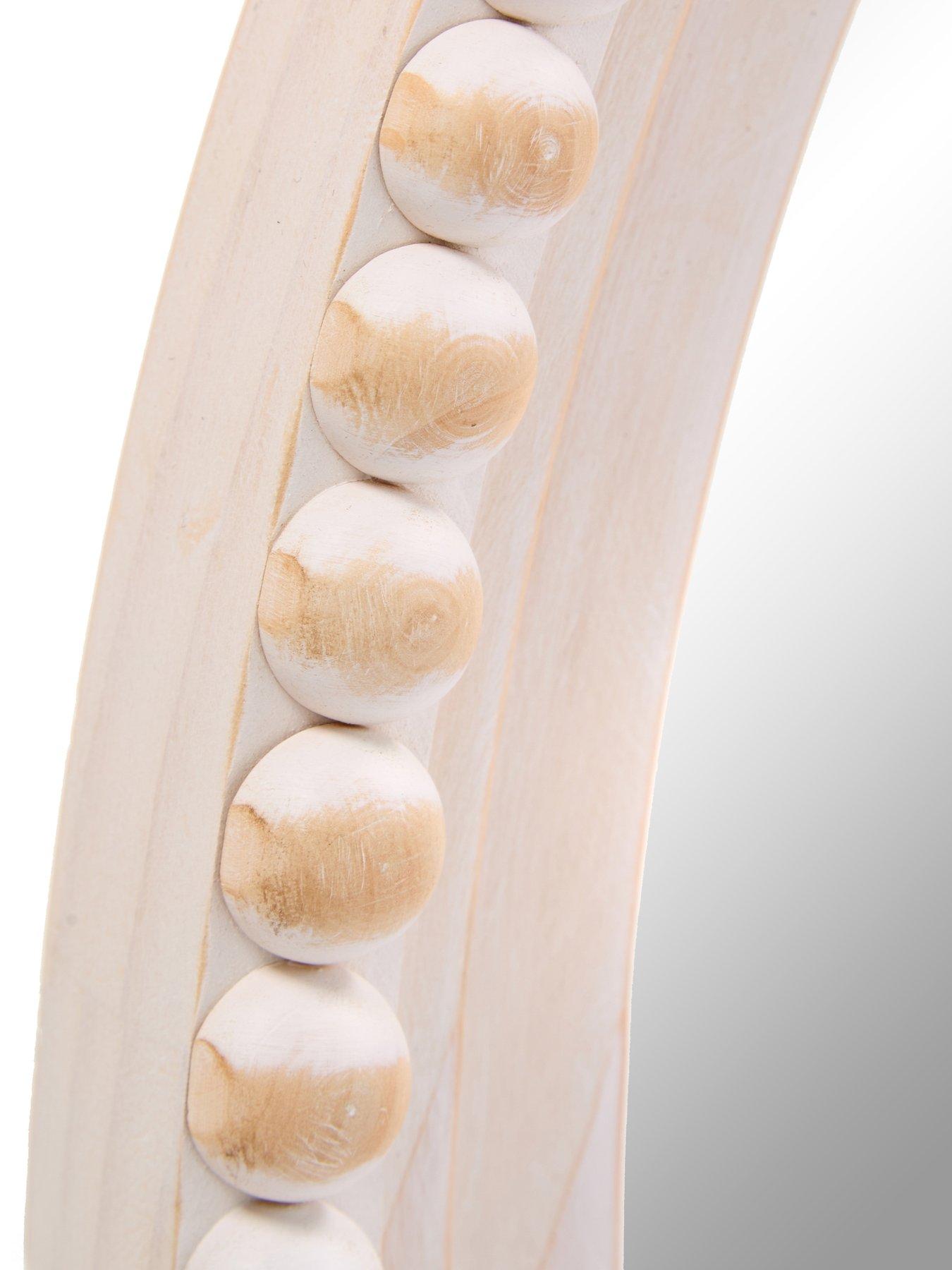 Very Home Wooden Bobbin Circle Mirror 60cm | Very