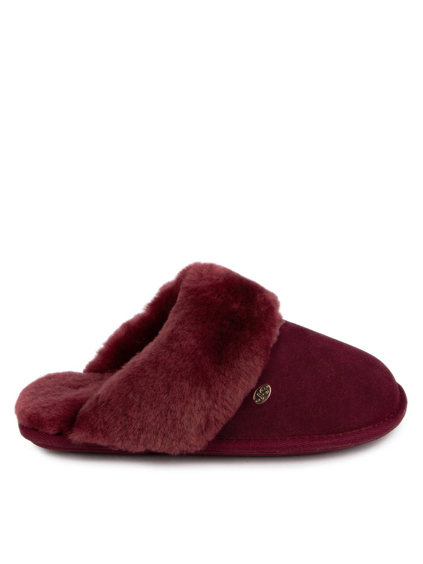 Just Sheepskin Duchess Mule Slippers - Red | Very