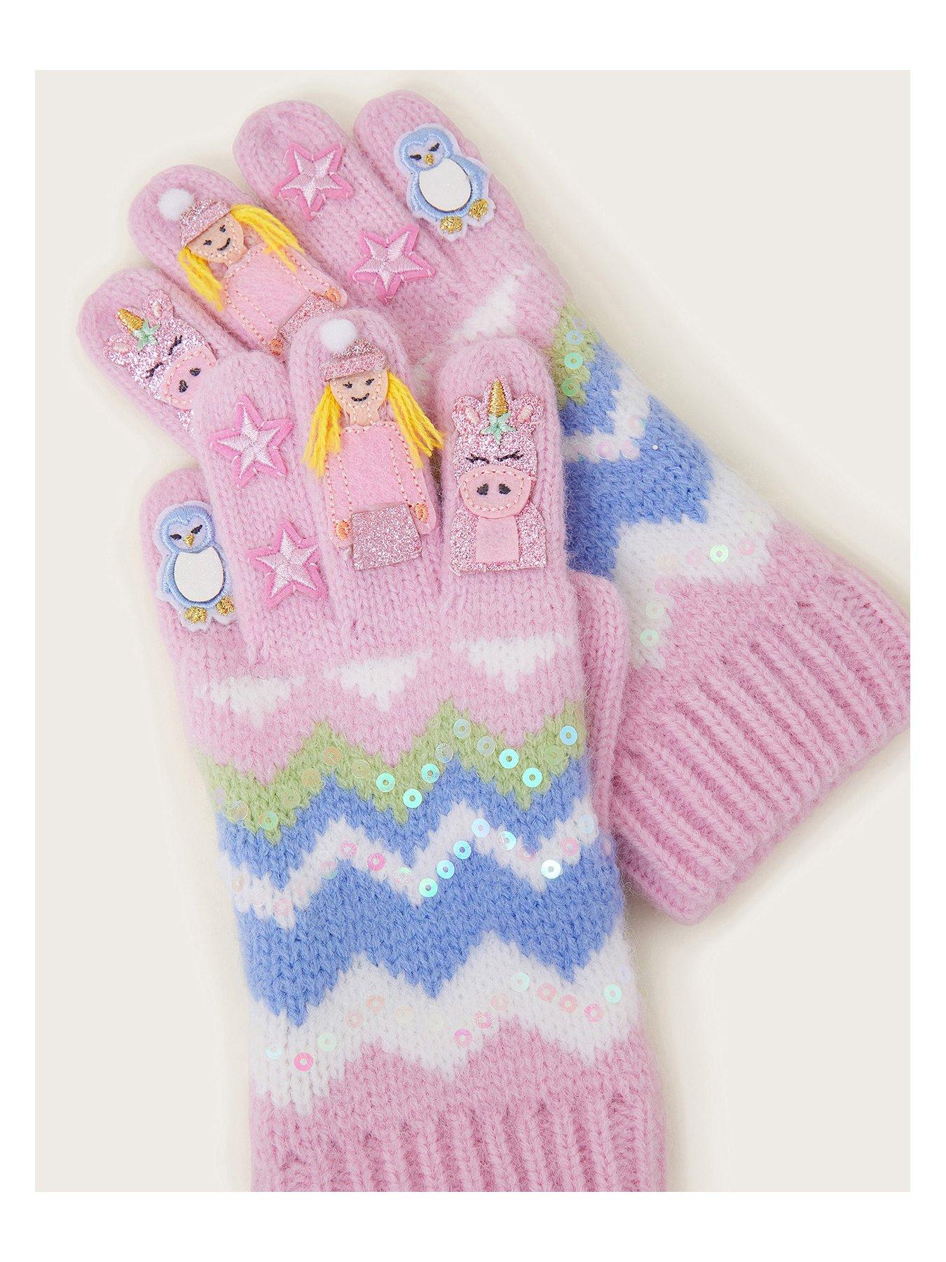 Monsoon Girls Magical Novelty Gloves - Multi | Very.co.uk
