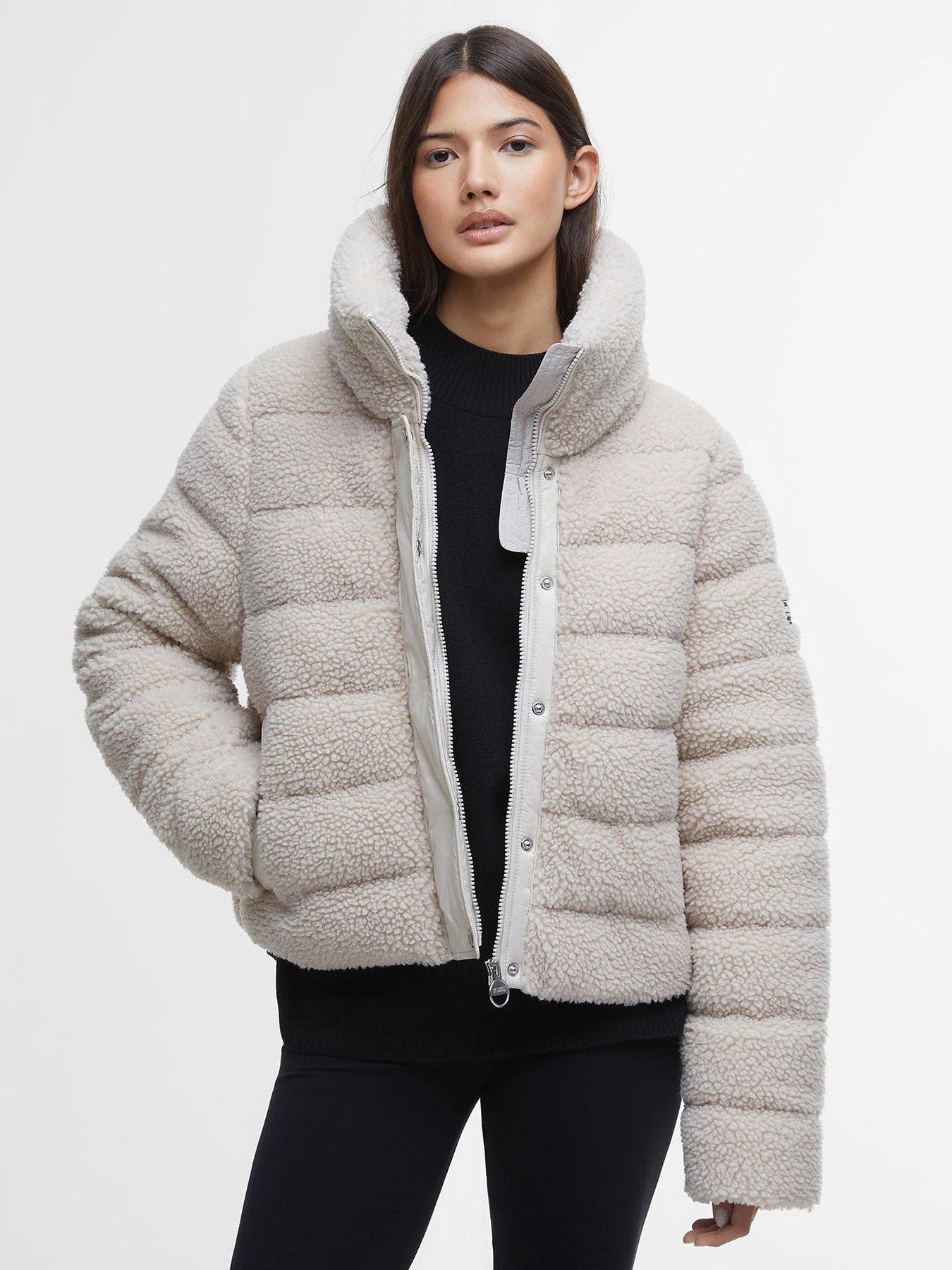 Barbour International Franchesca Quilted Fleece Jacket - Cream | Very