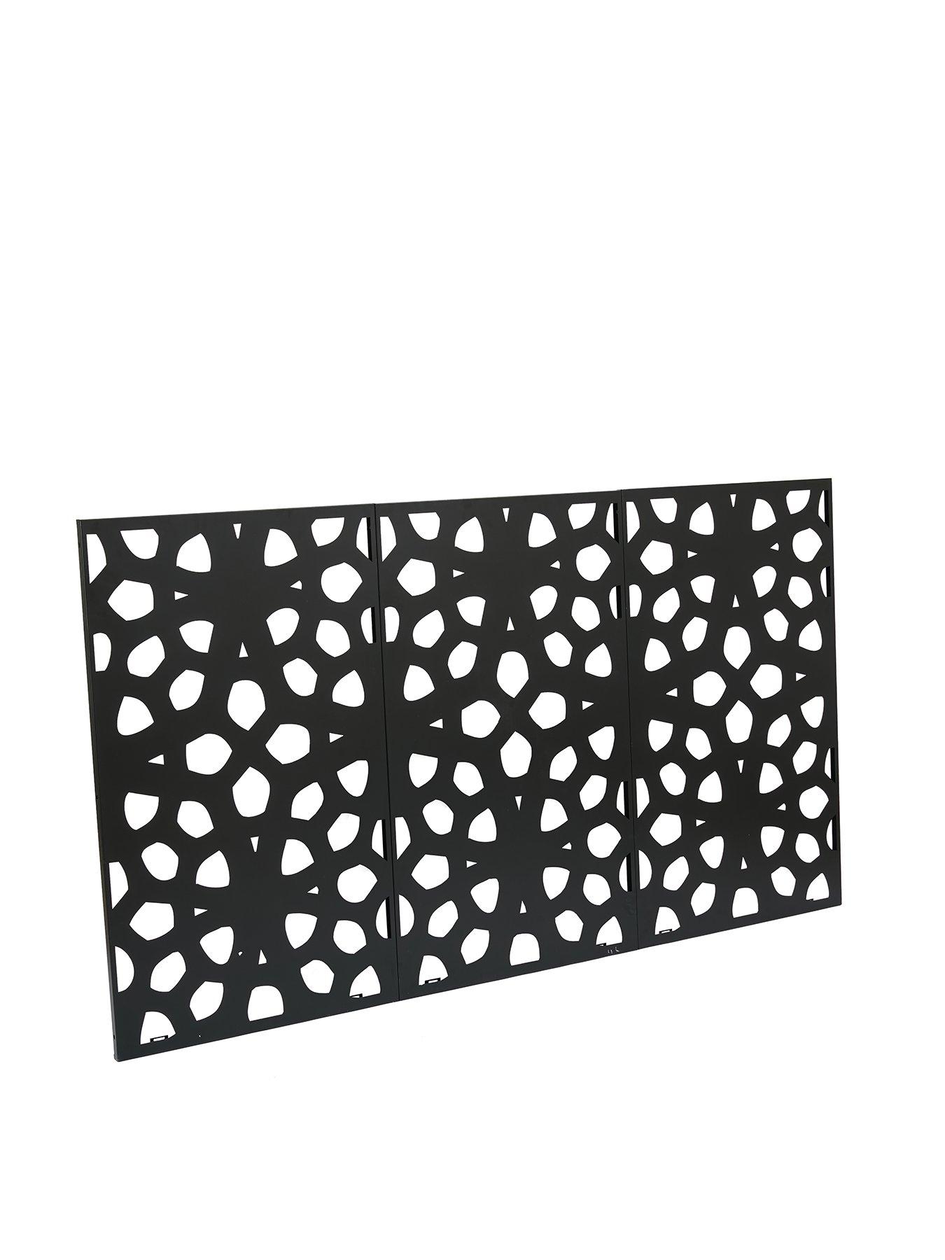 Very Home Horizontal Metal Garden Screen Dot Wall Mounting (3 Sheets ...