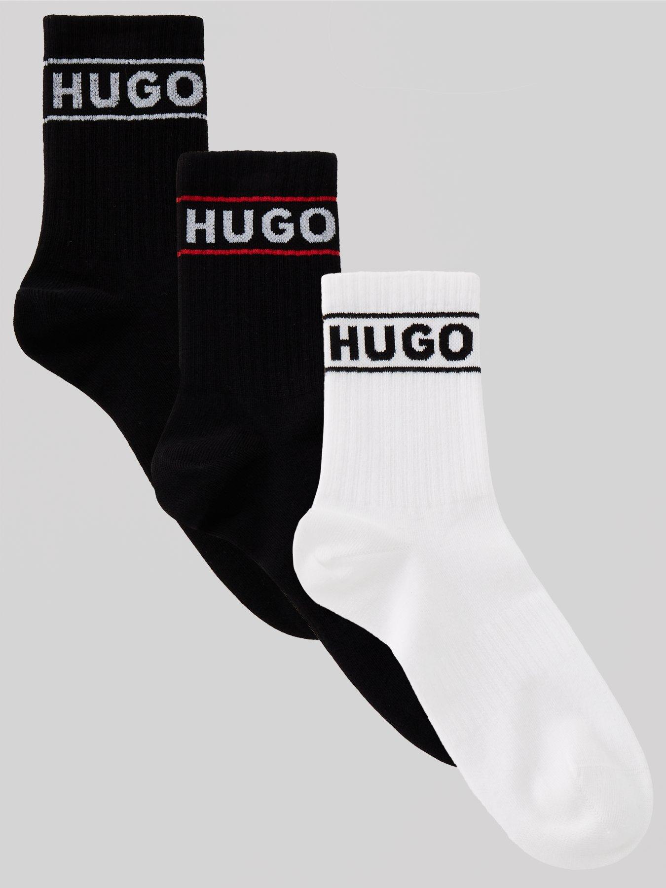 HUGO 3 Pack of Sporty Logo Ankle Socks - Multi | Very