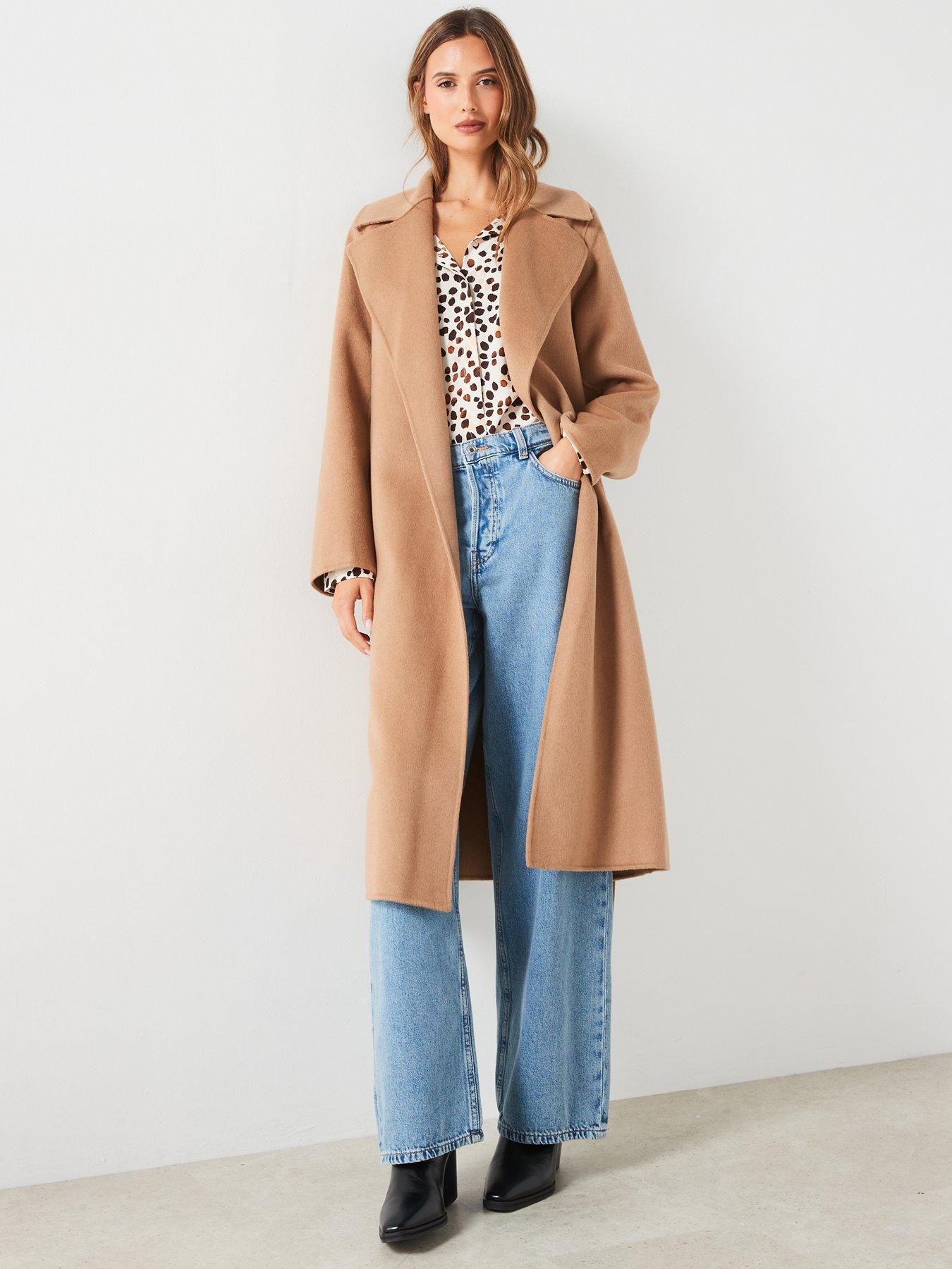 Mango Long Belted Coat - Beige | Very