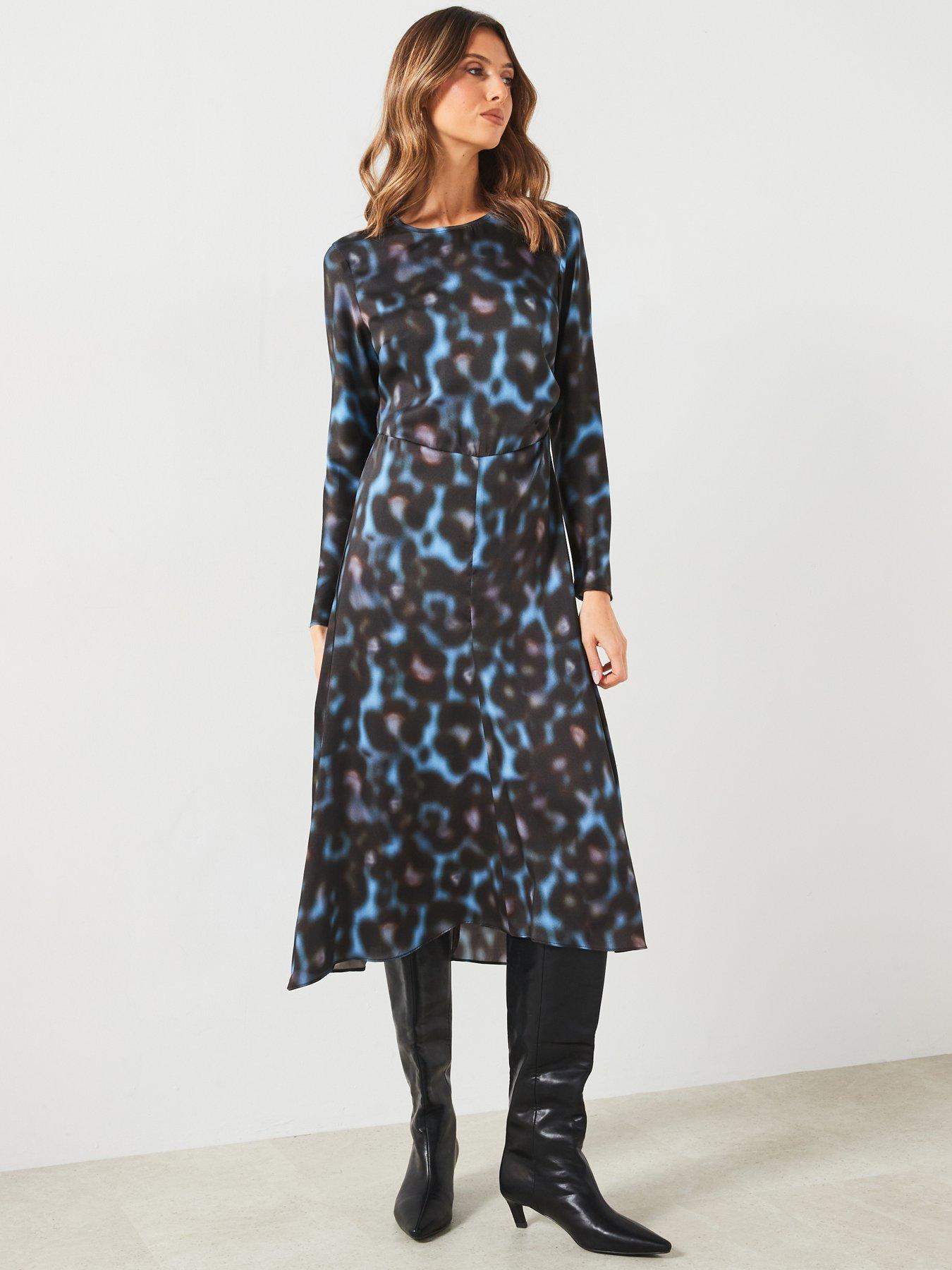 Mango Printed Draped Satin Dress - Multi | Very