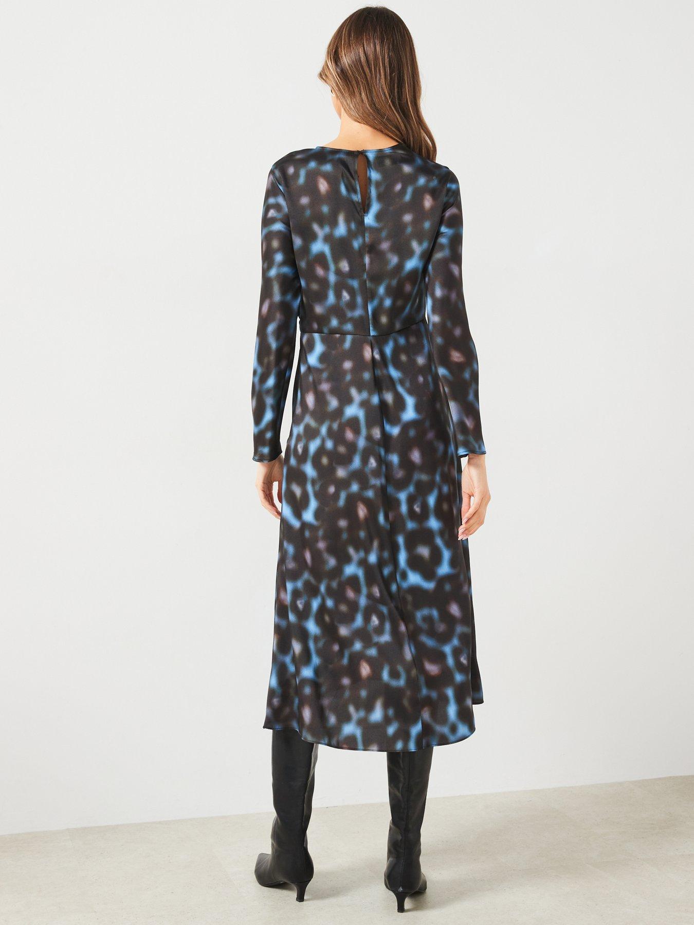 Mango Printed Draped Satin Dress - Multi | Very