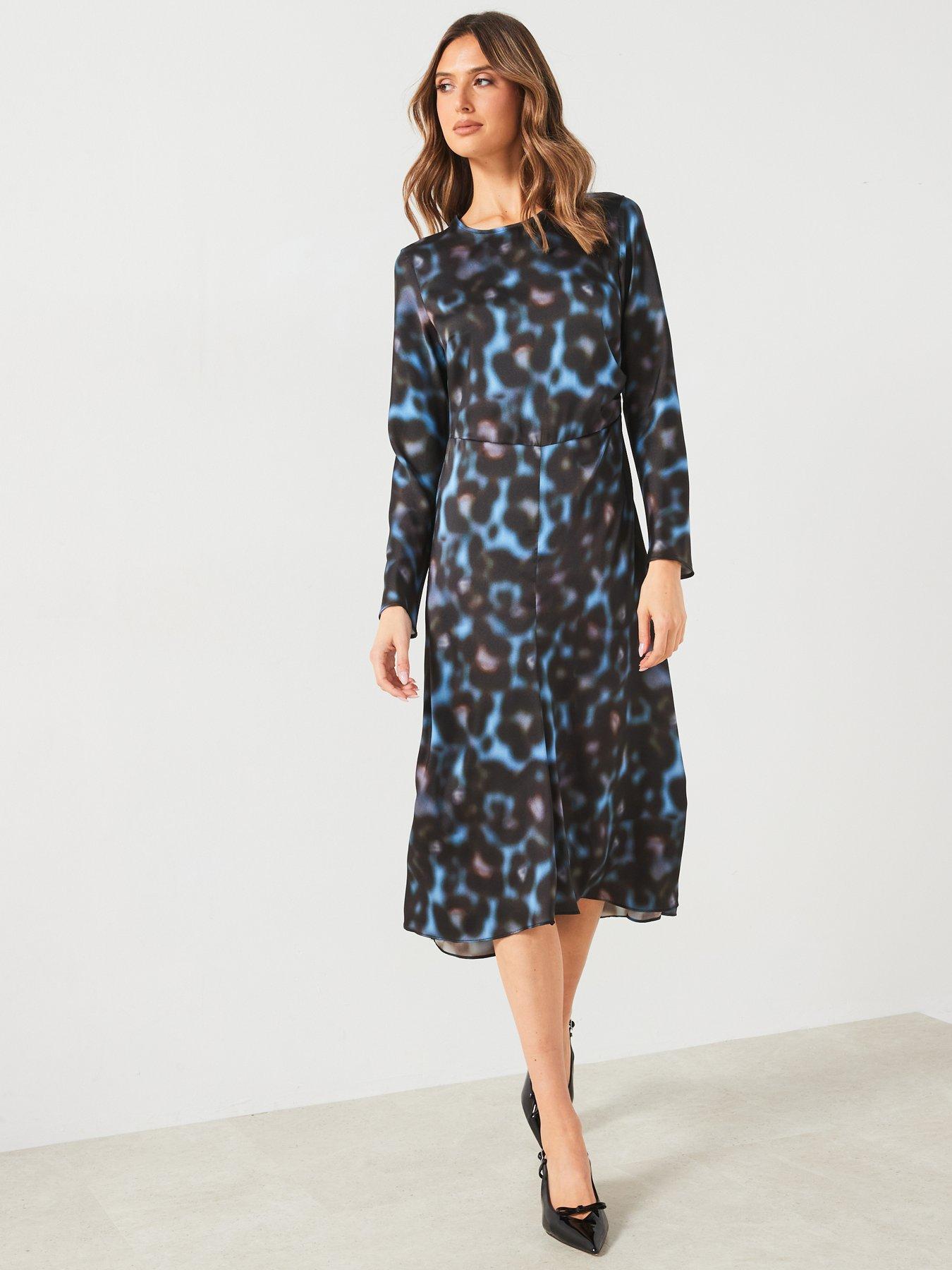 Mango Printed Draped Satin Dress - Multi | Very