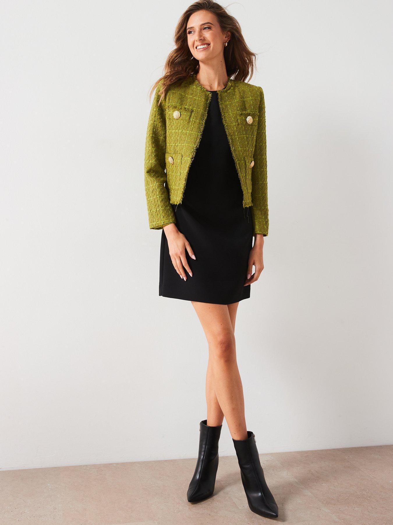 Mango Buttoned Trophy Jacket - Green | Very