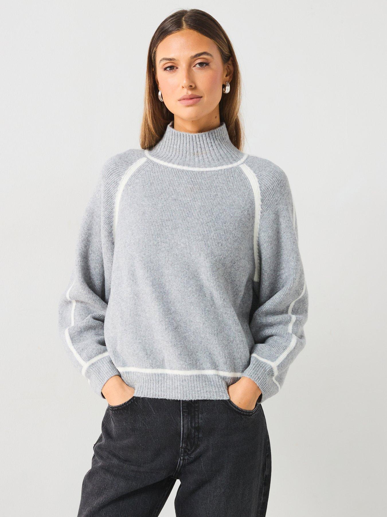 Mango Fran Knitted Sweater - Grey | Very