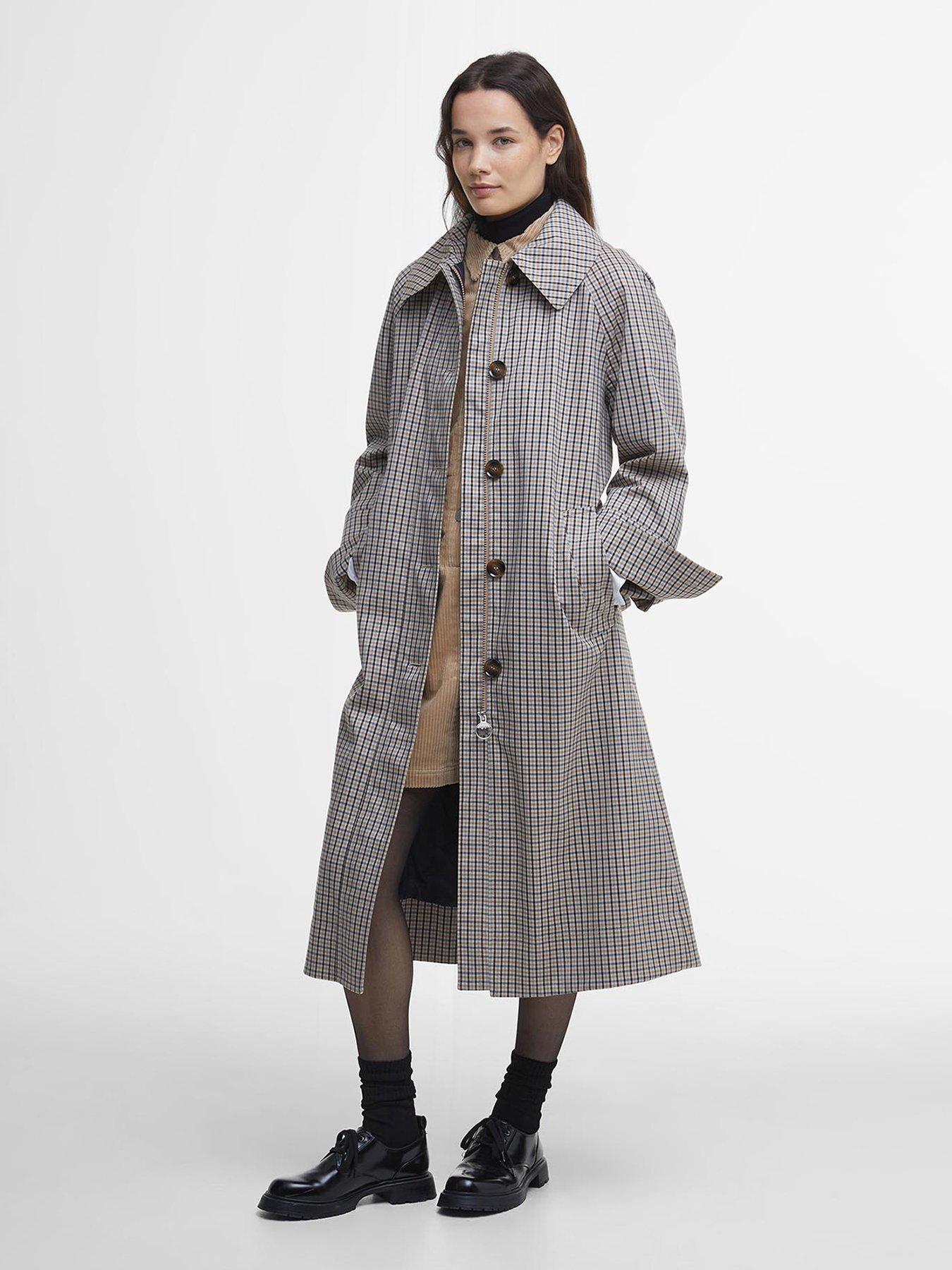 Barbour Beatrix Check Showerproof Trench Coat - Multi | Very