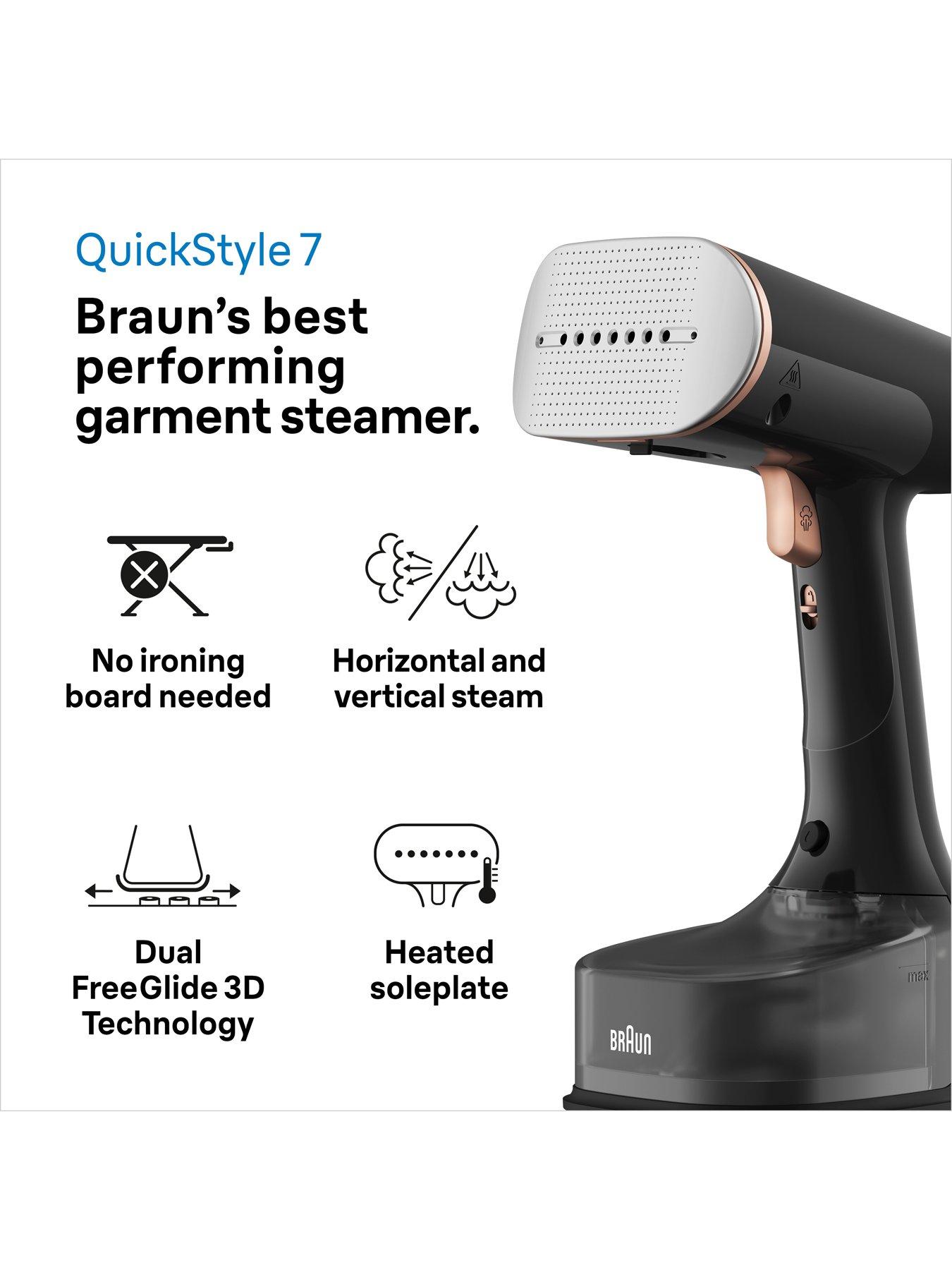 Braun GS7077 Quick Style 7 Garment Steamer - White | Very