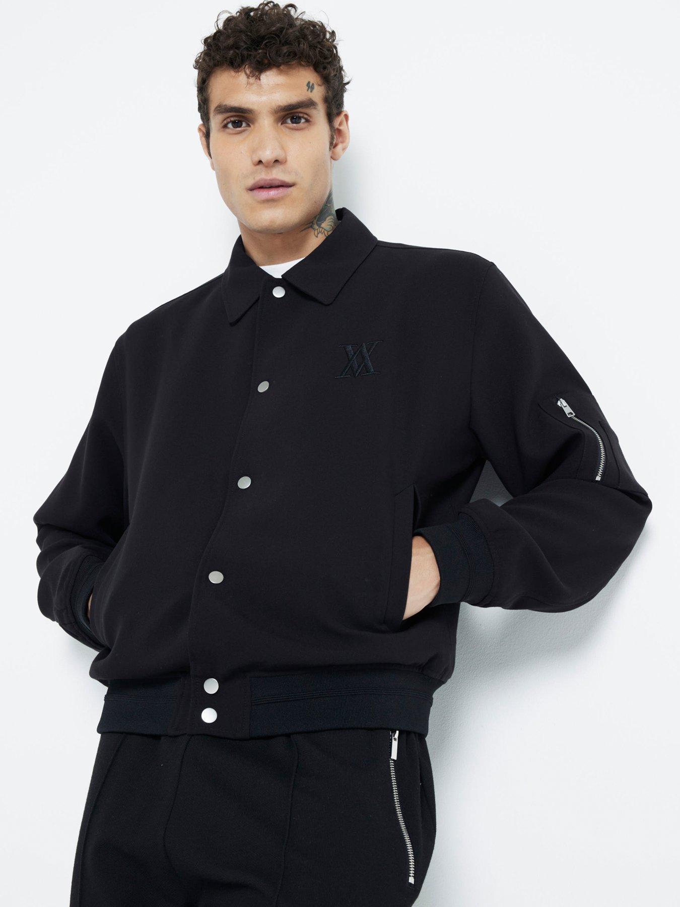 River Island Smart Ponti Bomber Jacket - Black | Very