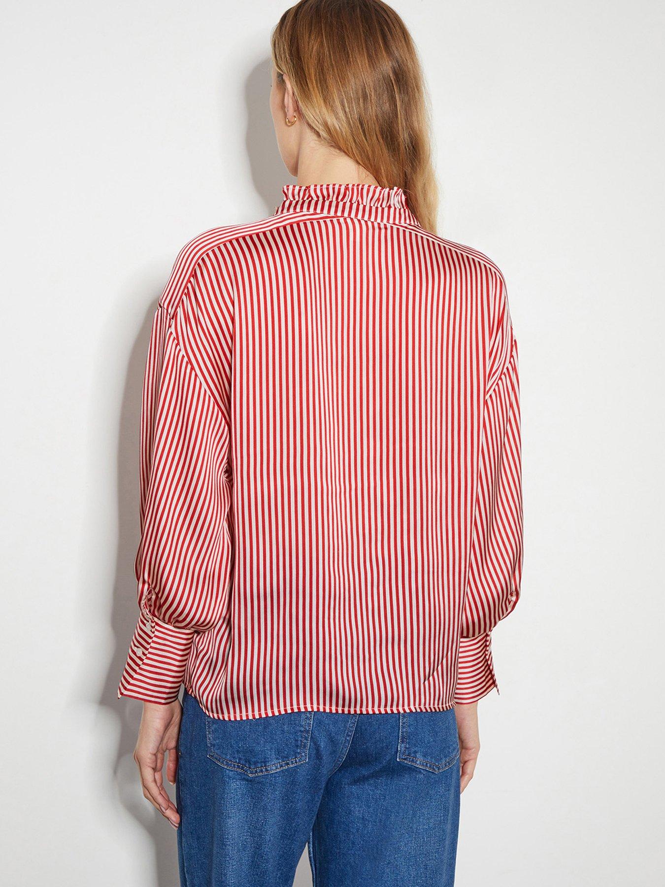 Monsoon Nancy Stripe Blouse - Red | Very