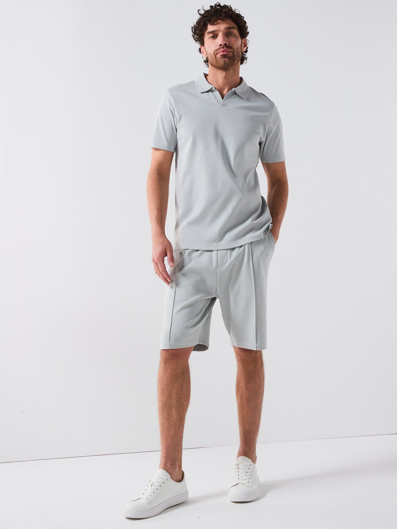 Very Man Interlock Pleated Short - Light Grey | Very