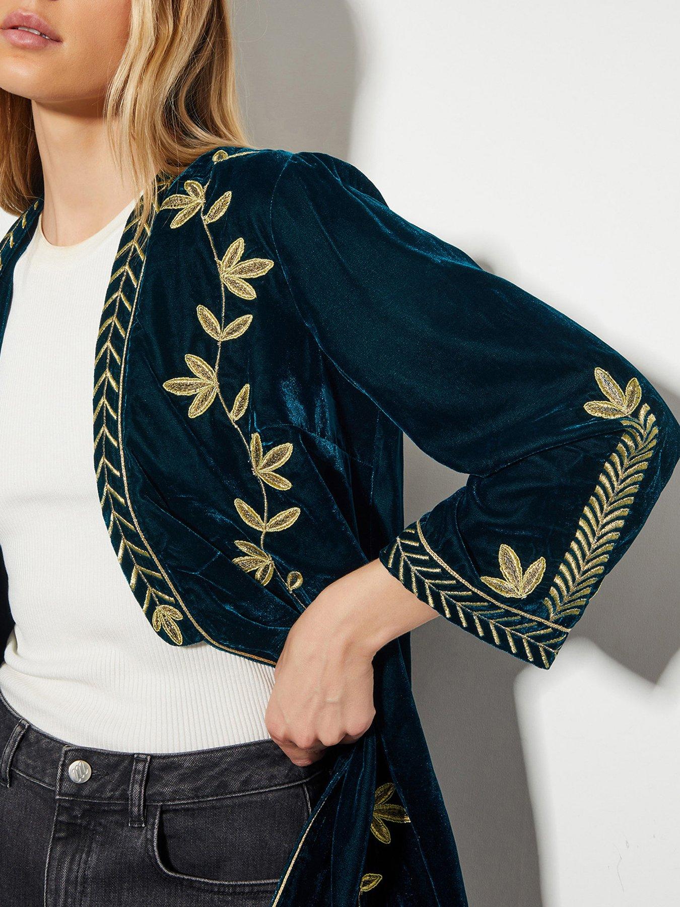 Monsoon Fiona Velvet Jacket - Multi | Very