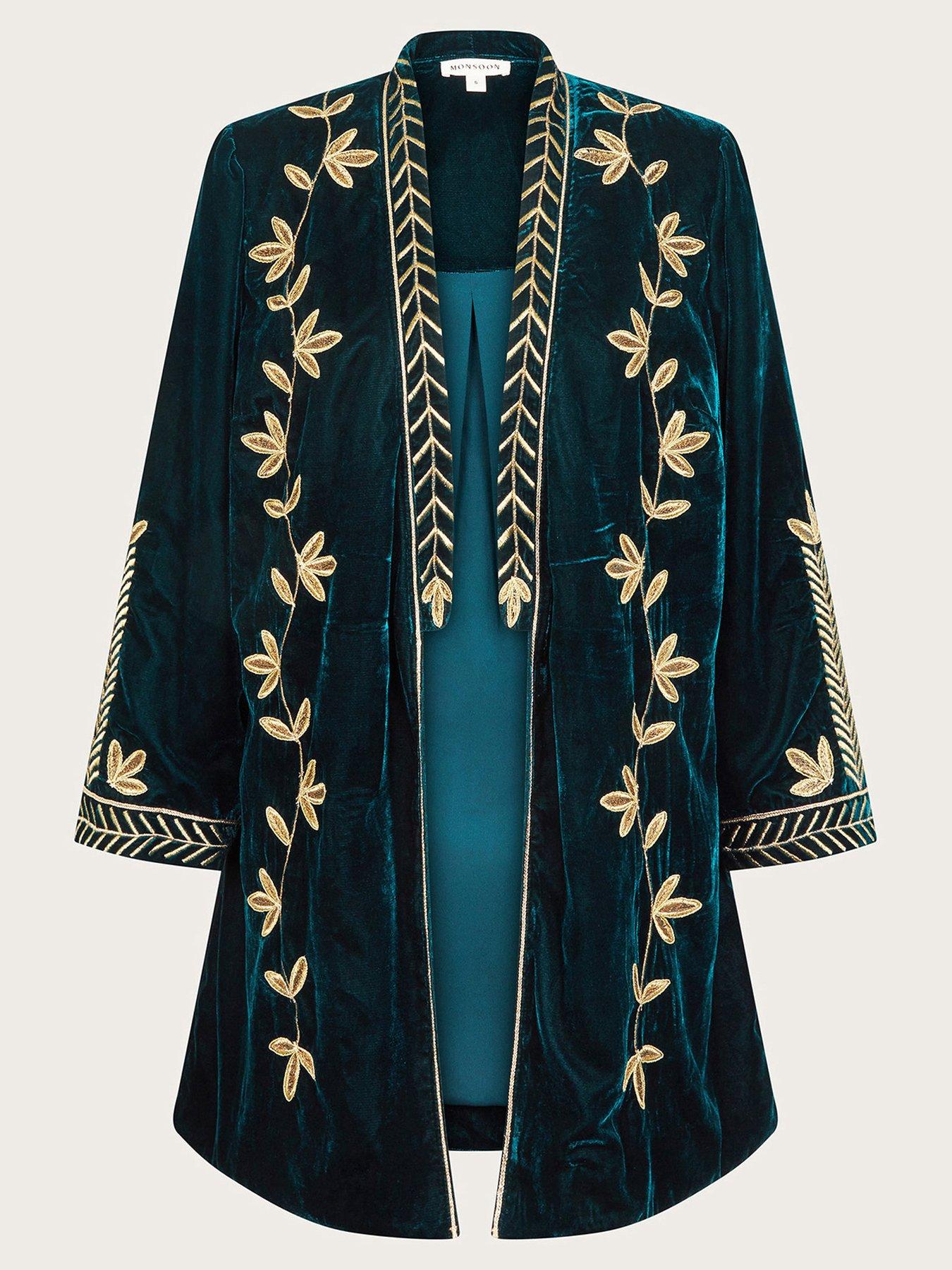 Monsoon Fiona Velvet Jacket - Multi | Very