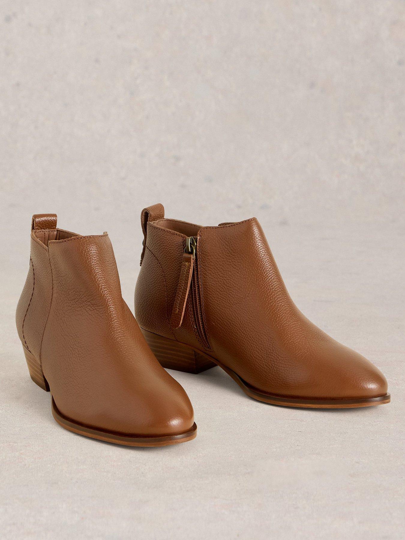 White Stuff Willow Leather Ankle Boot - Brown | Very