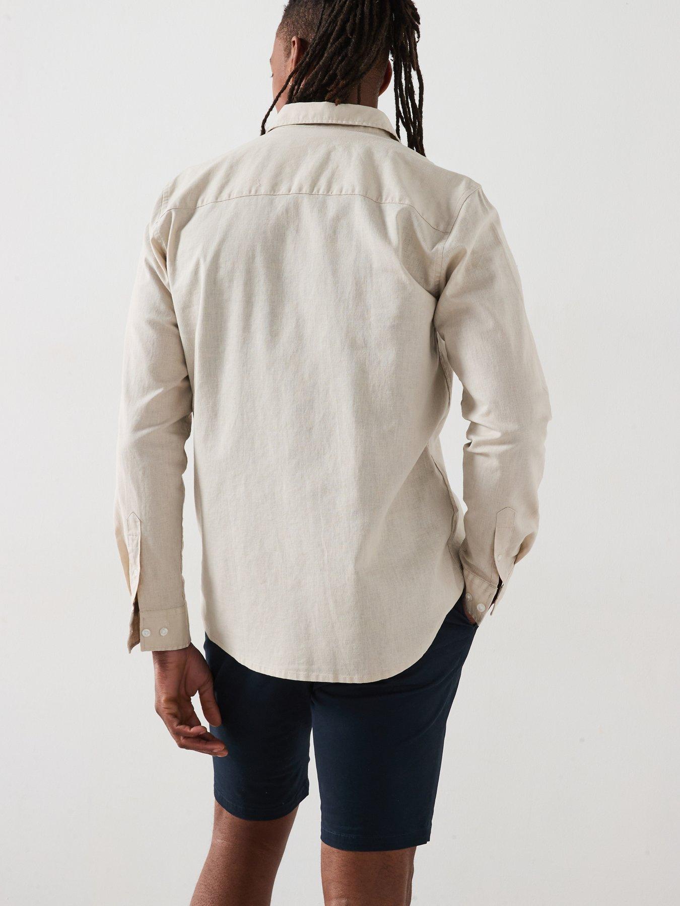 Everyday Long Sleeve Linen Shirt - Stone | Very