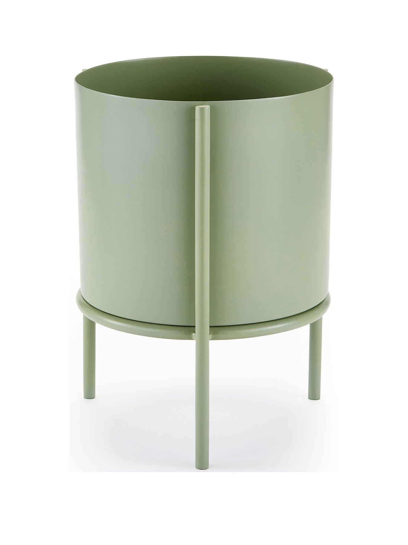 The Very Collection Metal Planter and Stand - Green | Very