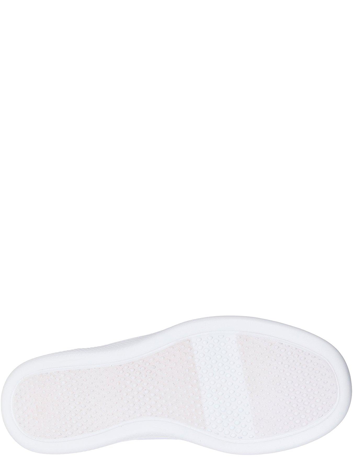 Skechers Skip Cute Slip-ins Canvas Faux Lace Trainer - White Canvas | Very