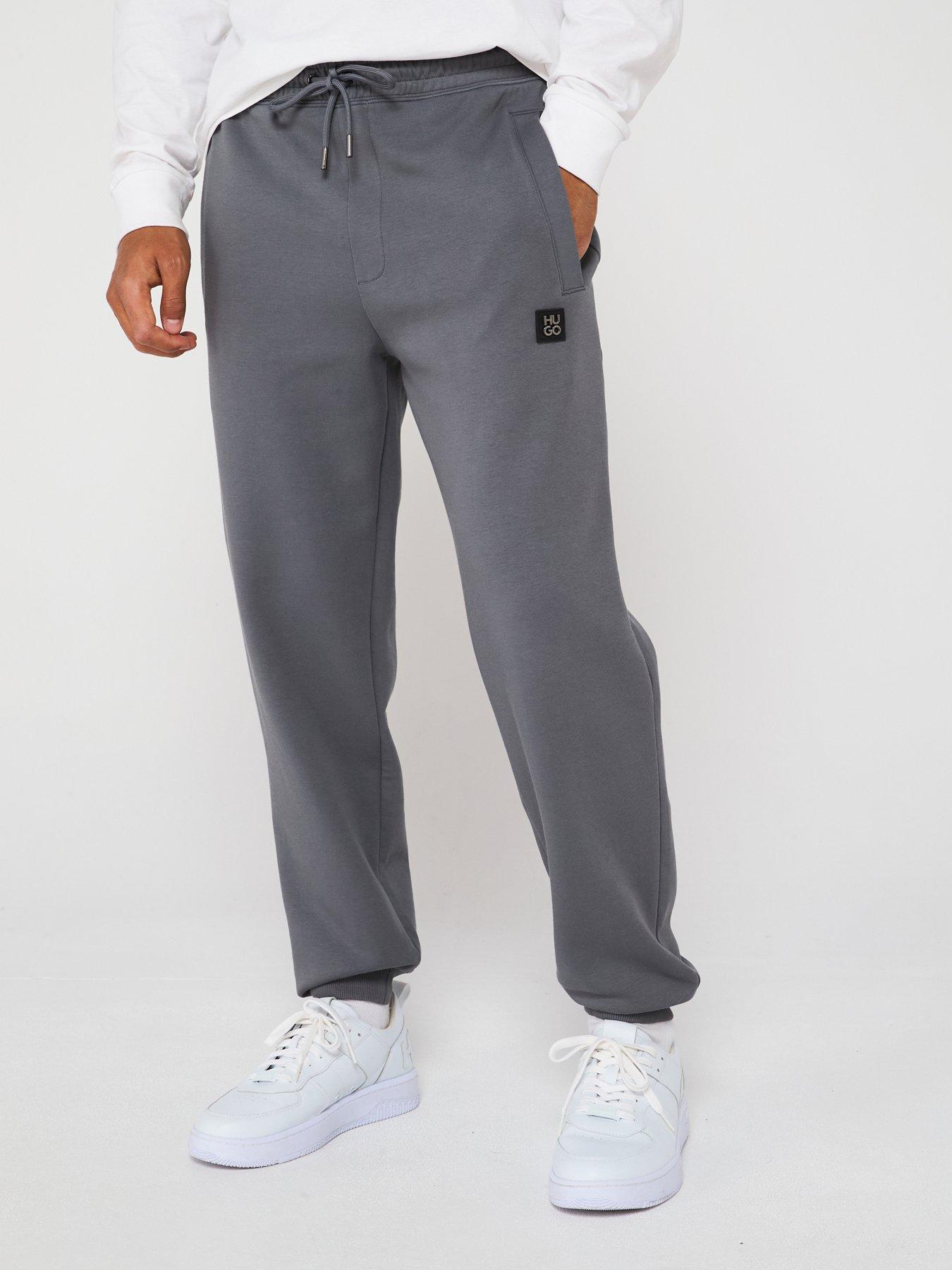 HUGO Dimacs Relaxed Fit Logo Cuff Joggers - Grey | Very