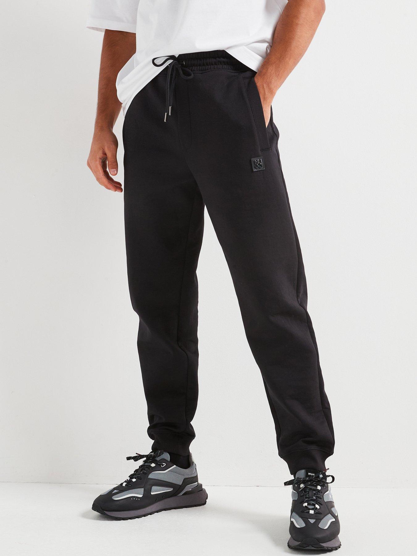 HUGO Dimacs Relaxed Fit Logo Cuff Joggers - Black | Very