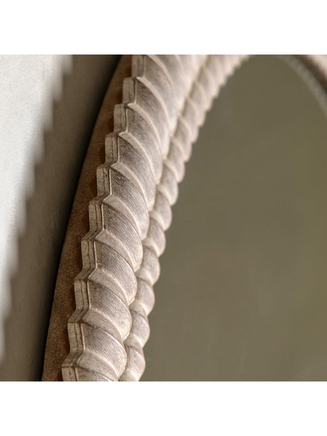 Gallery Direct Pimlico Arch Mirror Distressed Cream 1200x1000mm | Very