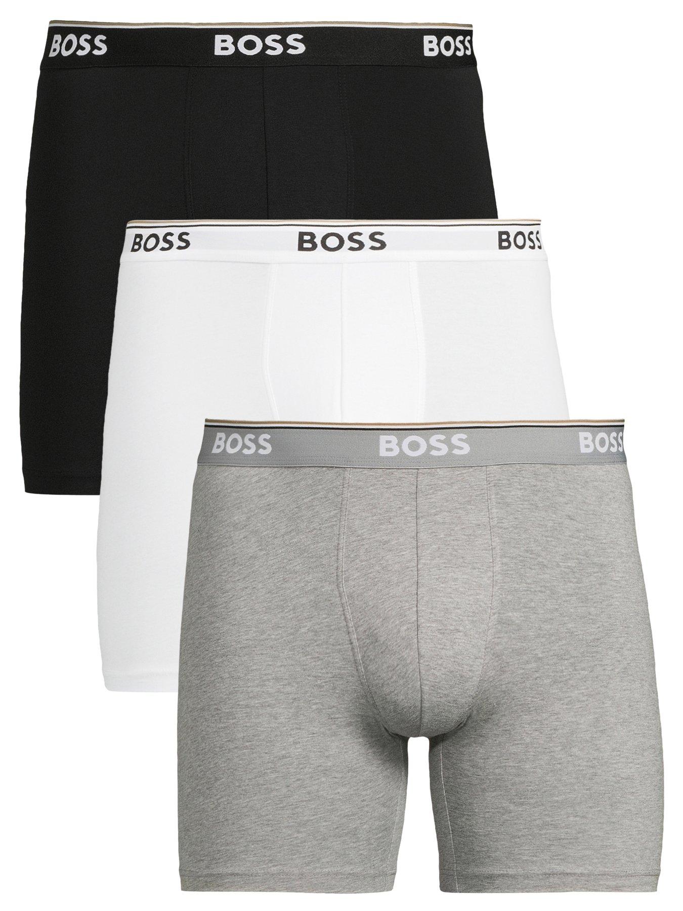 BOSS 3 Pack Power Long Boxer Briefs - Black | Very