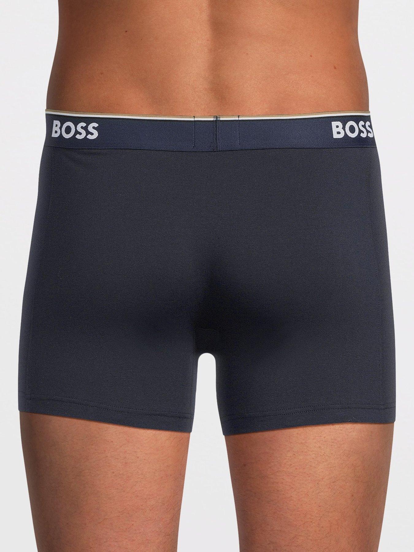 BOSS 3 Pack Power Boxer Briefs (Red/Khaki/Navy) | Very