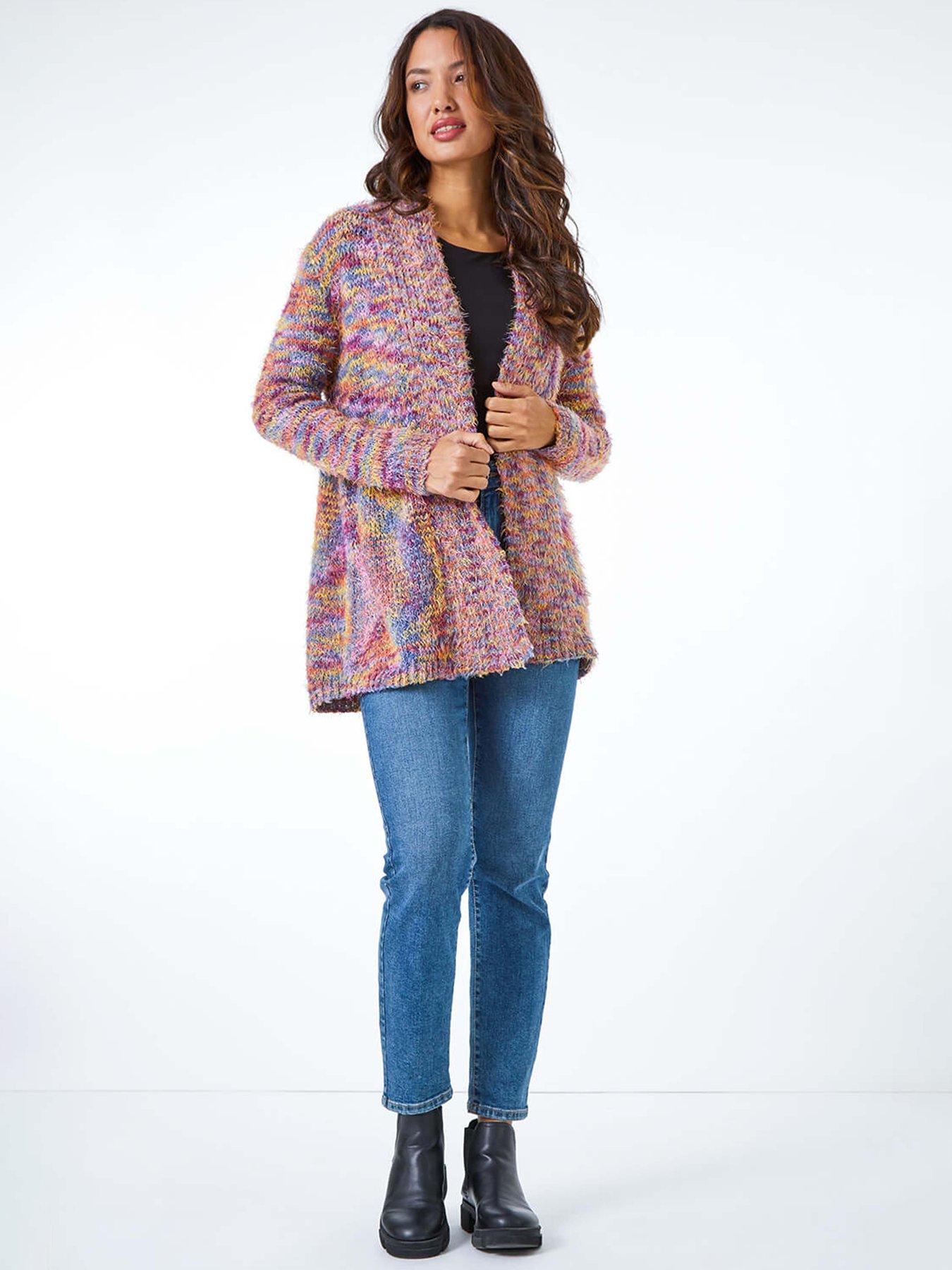 Roman Fluffy Longline Cosy Cardigan - Multi | Very
