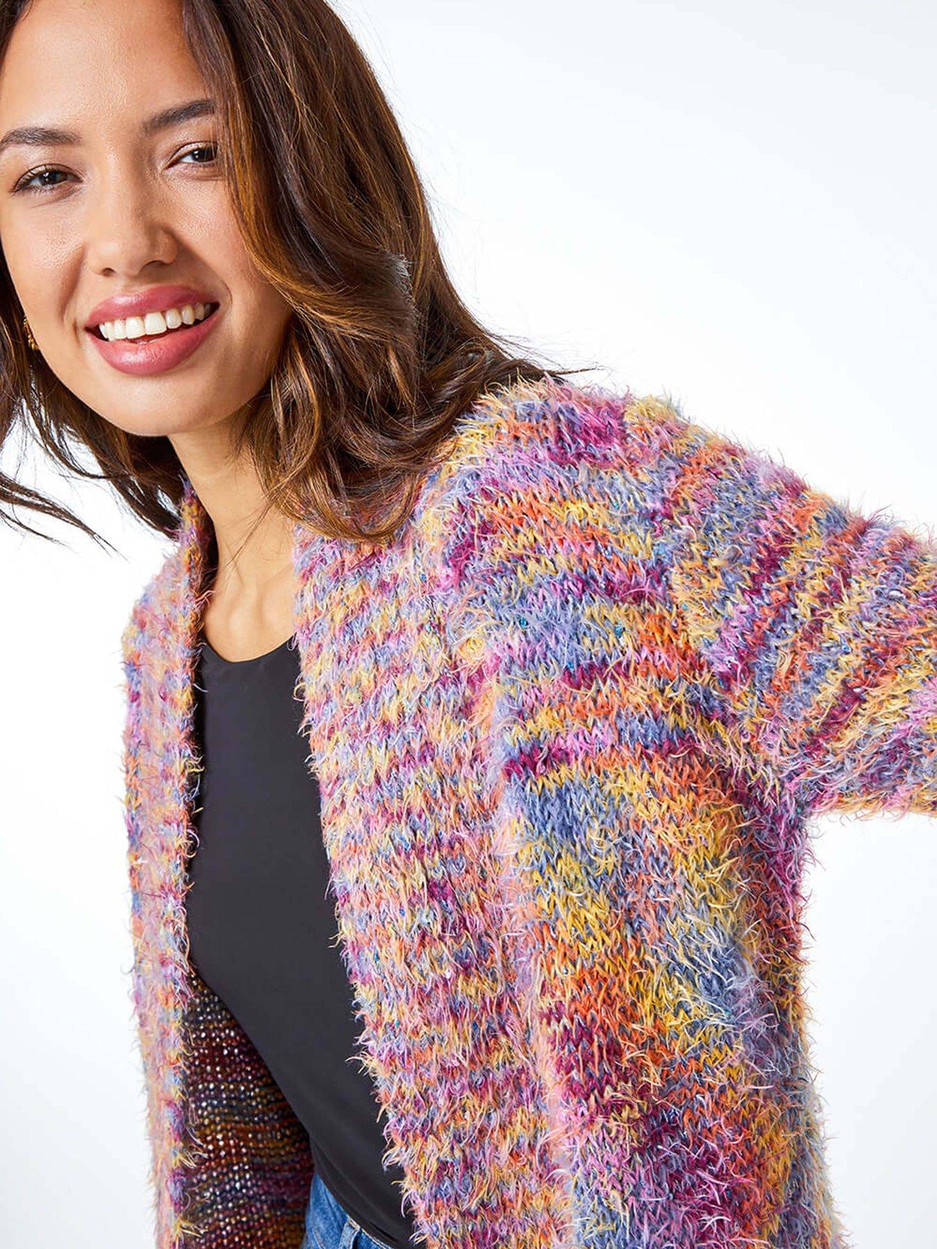 Roman Fluffy Longline Cosy Cardigan - Multi | Very