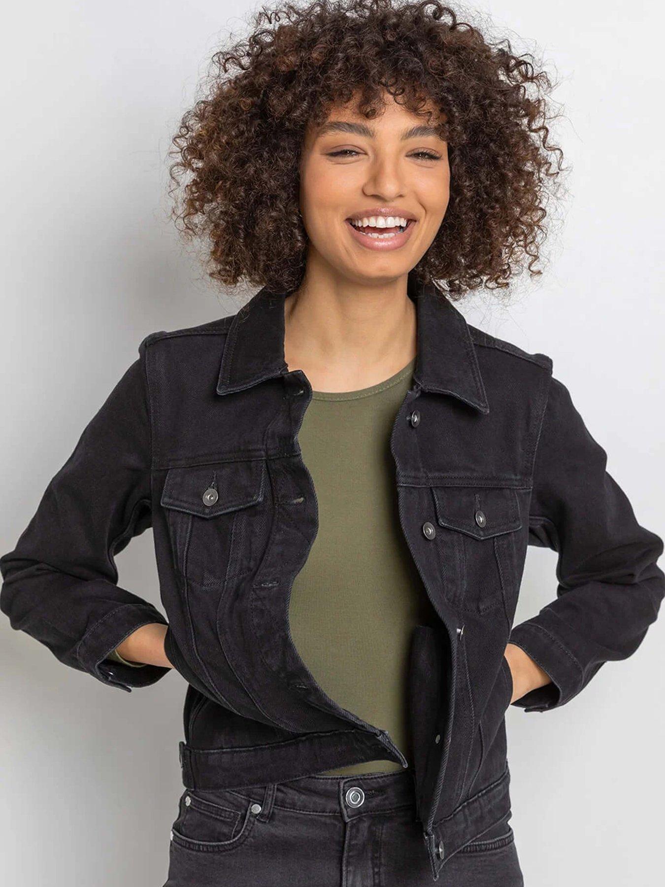 Roman Classic Cotton Denim Jacket - Black | Very