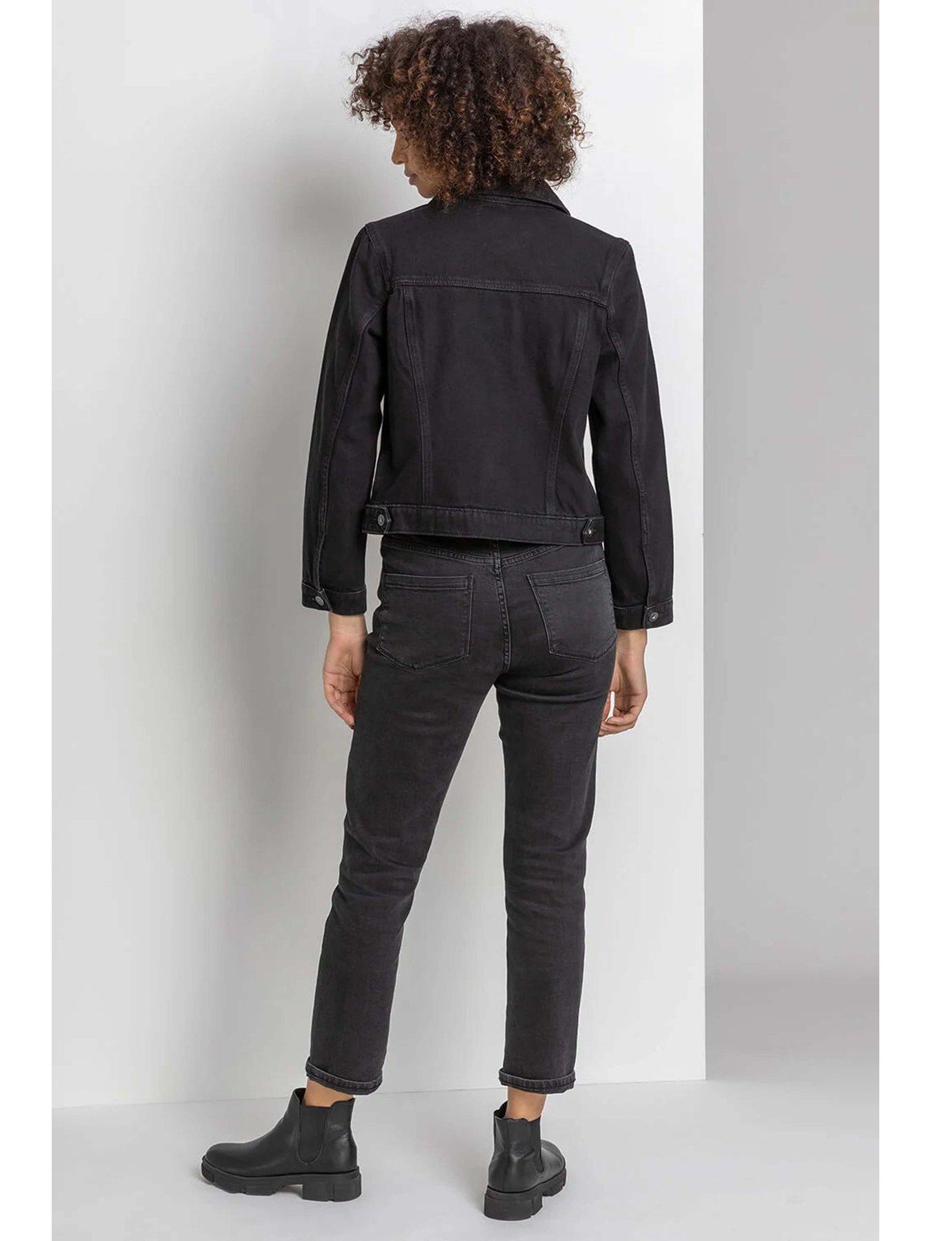 Roman Classic Cotton Denim Jacket - Black | Very