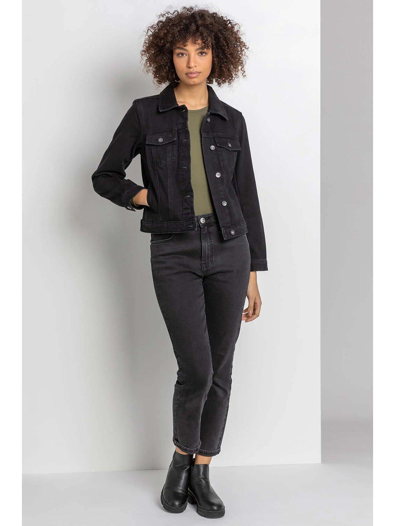 Roman Classic Cotton Denim Jacket - Black | Very