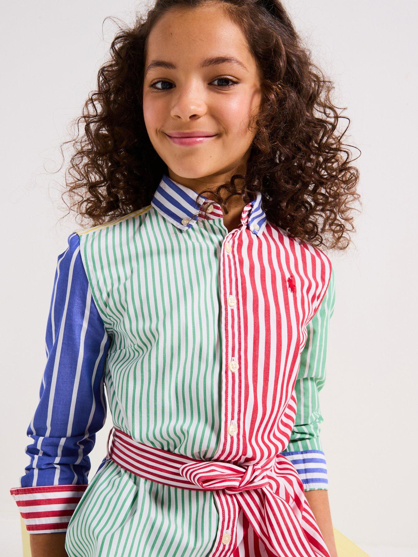 Polo Ralph Lauren Girls Fun Stripe Shirt Dress - Multi | Very