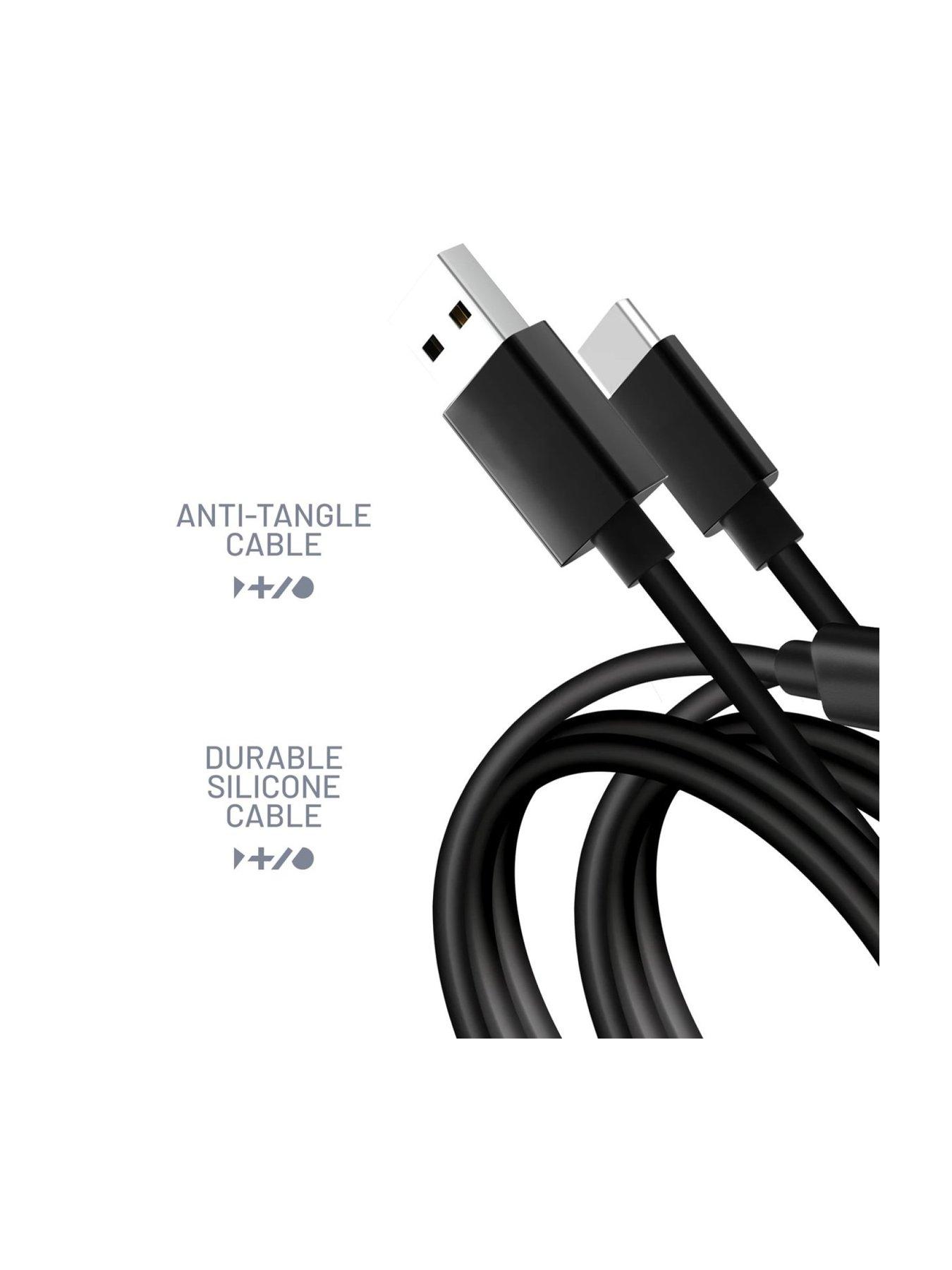 Stealth USB-C Charge & Data Cables - Twin Pack | Very