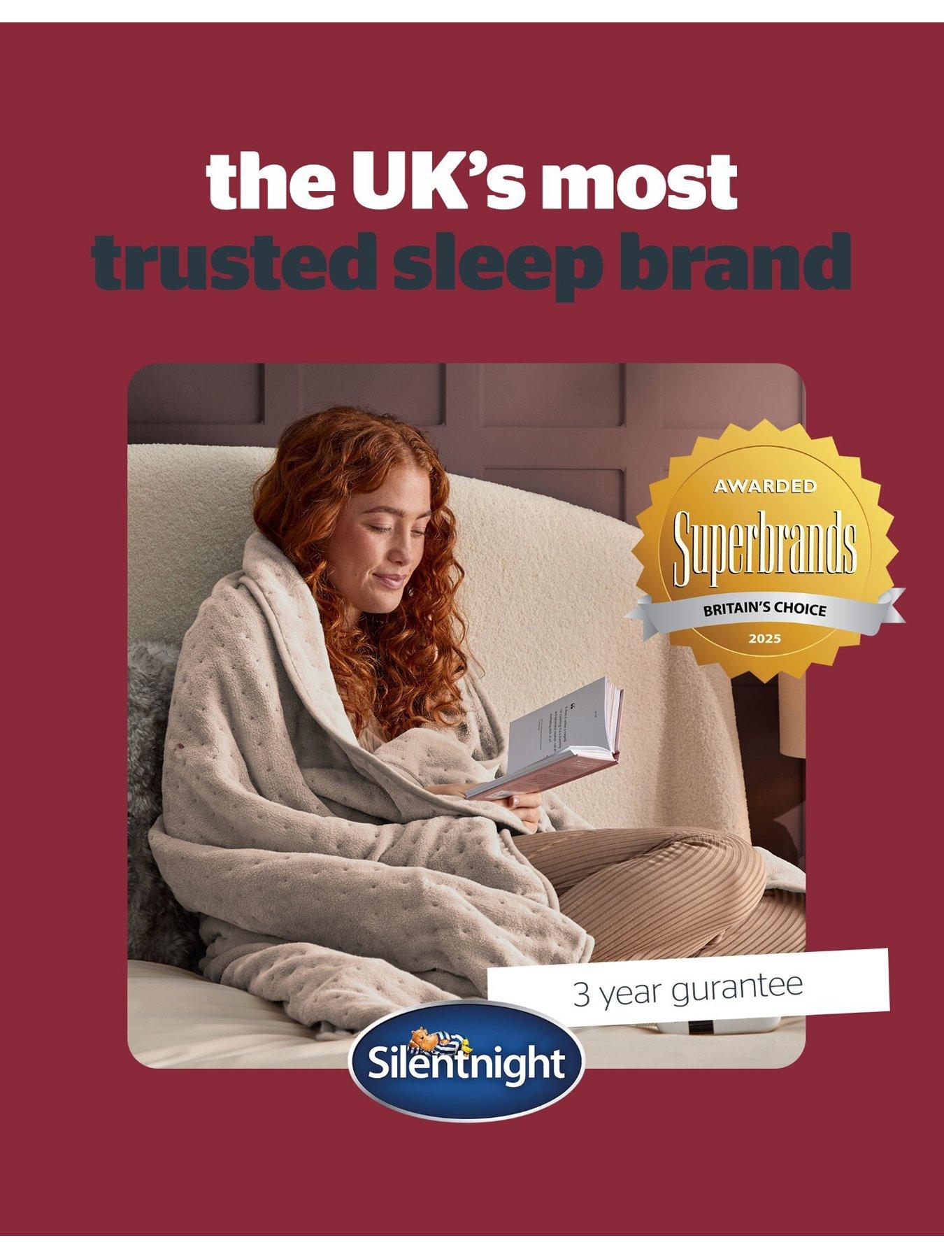 Silentnight Luxury 9-Heat Setting Pinsonic Heated Throw - Natural | Very