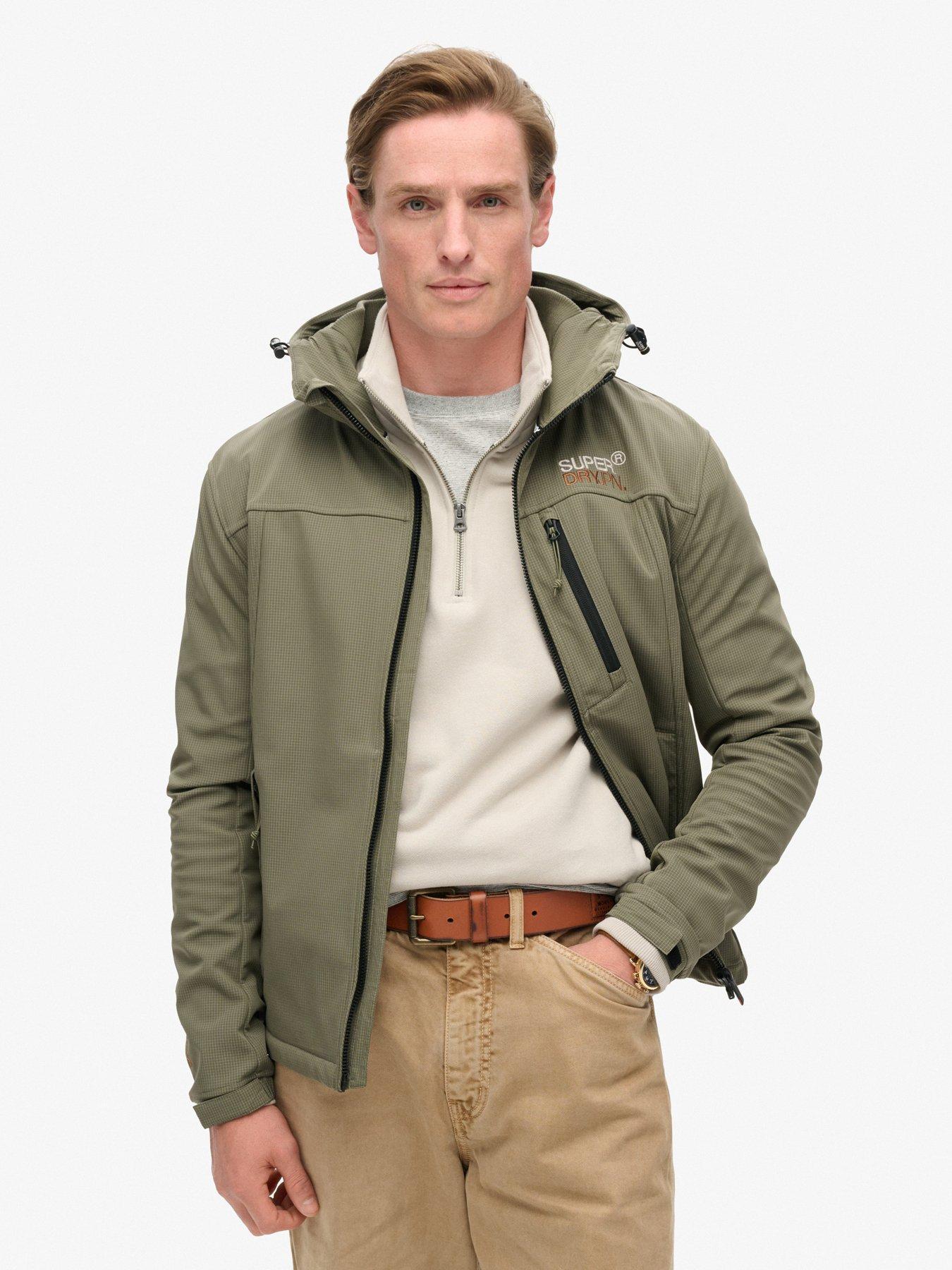 Superdry Hood Ripstop Softshell Jacket - Khaki | Very