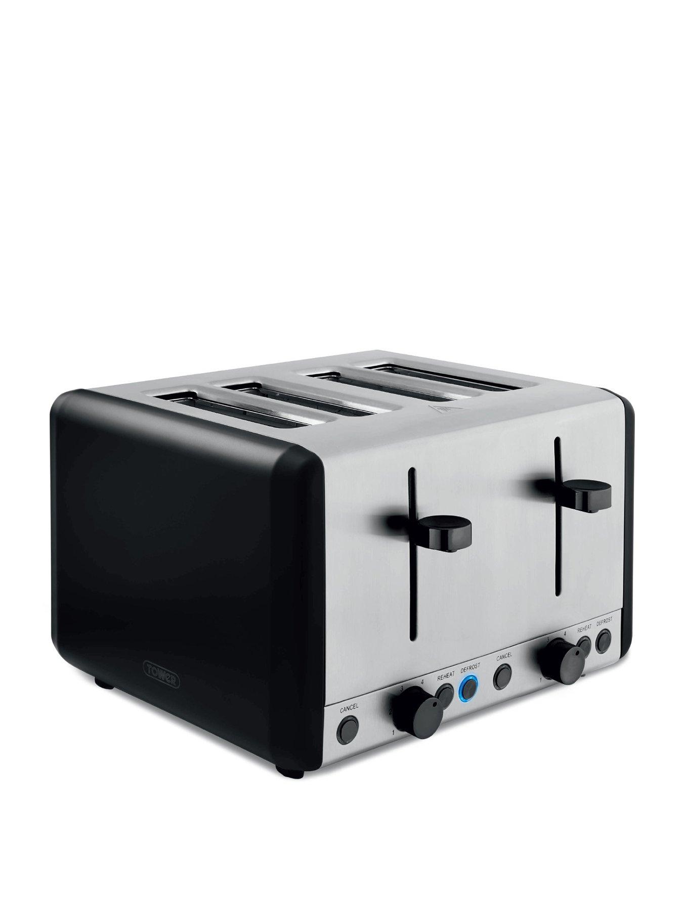 Tower Sera 4 Slice Toaster Black | Very